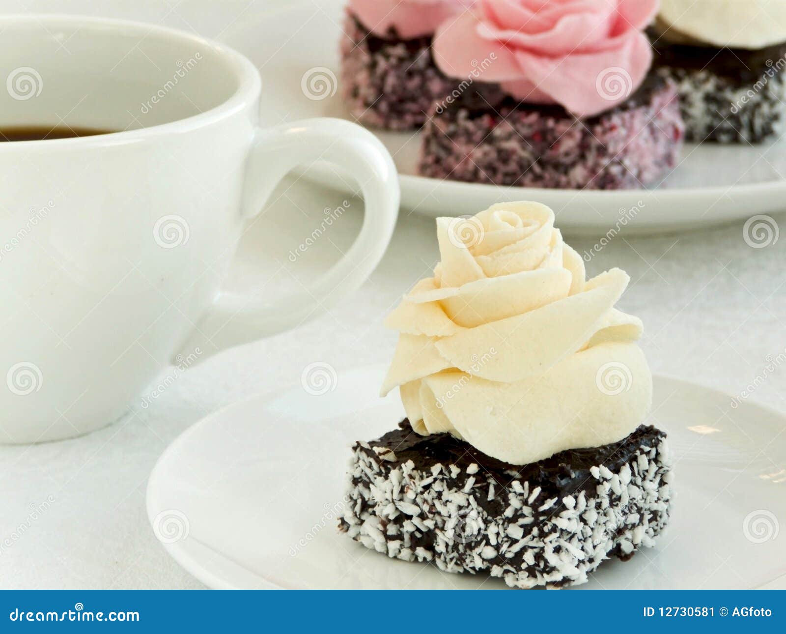 Cake stock image. Image of drink, cream, cake, cafe, healthy - 12730581