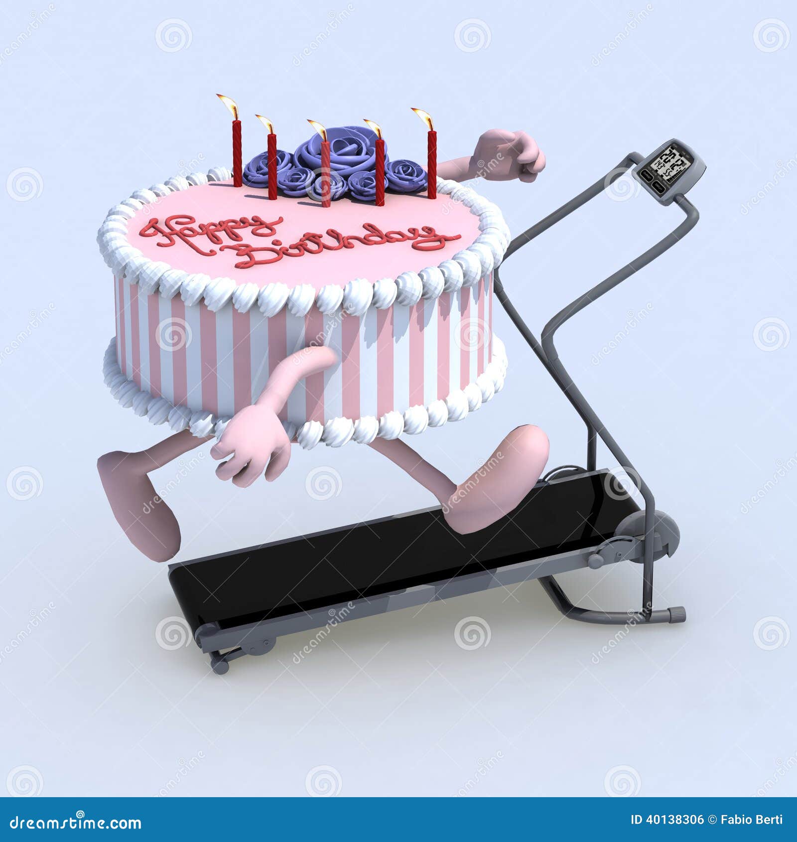 The Running Machine Cartoon. The Concept Of Sport And Healthy Lifestyle ...