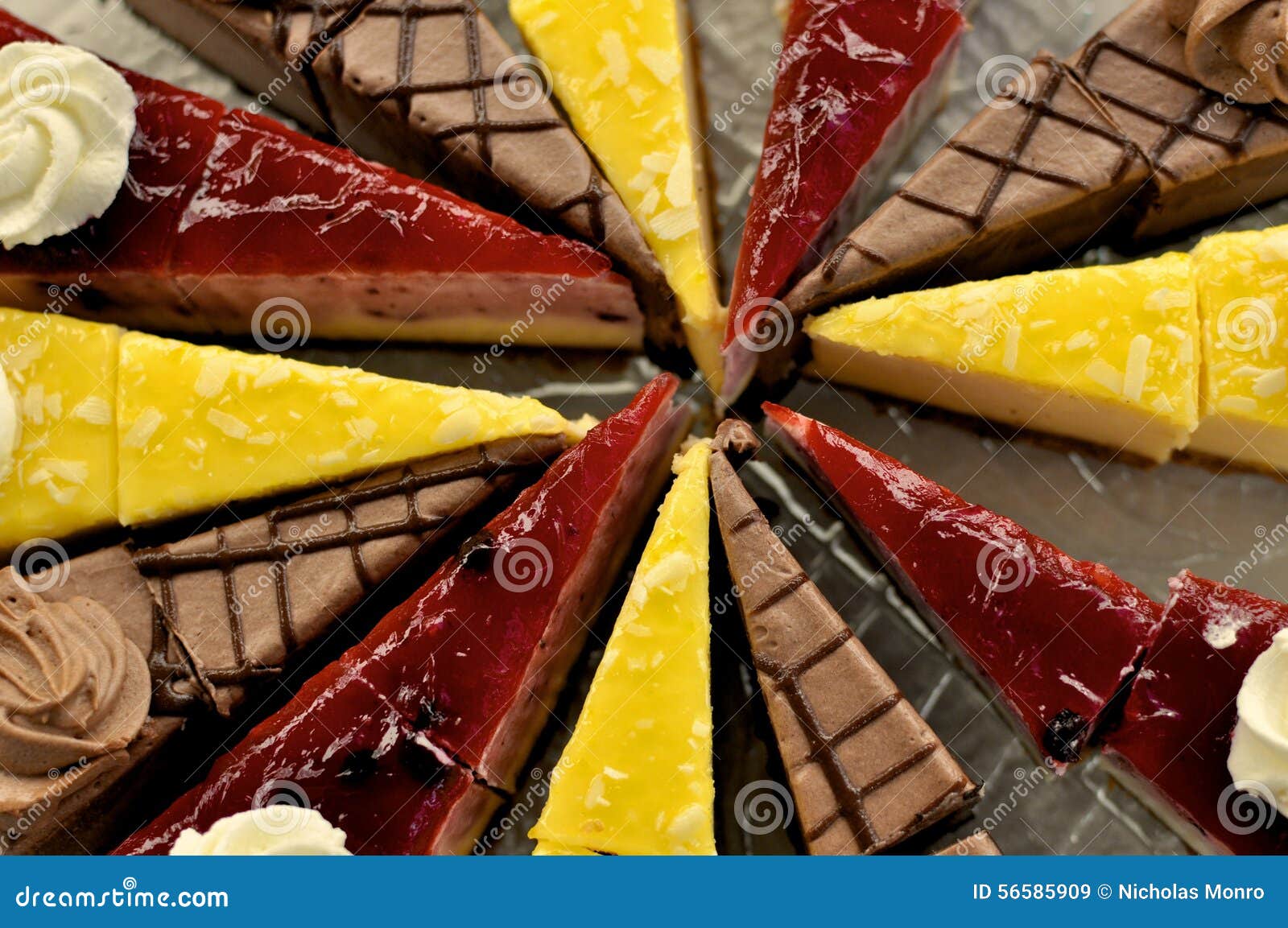 Cake assortment stock image. Image of cake, icing, cheesecake - 56585909