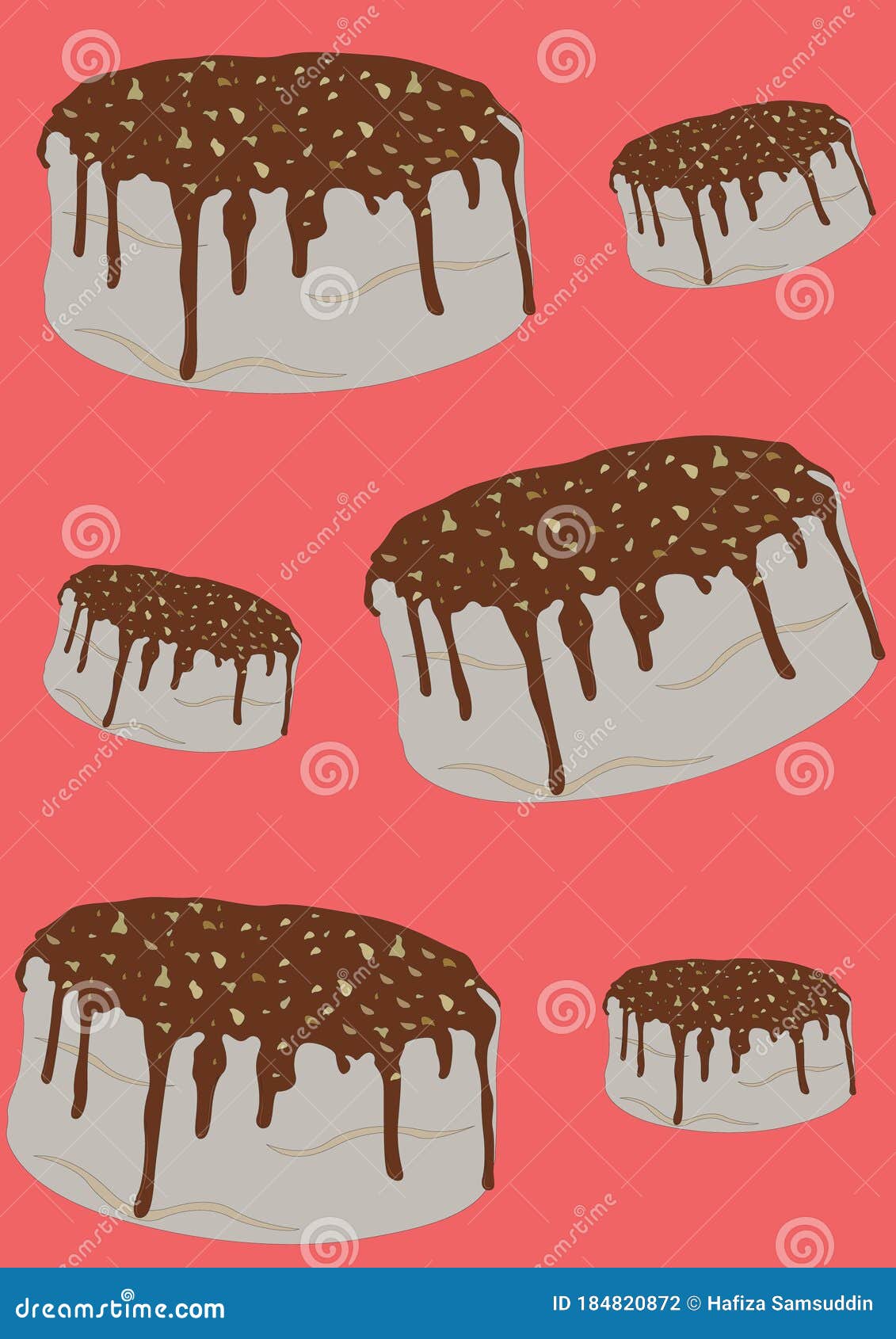 Cake Background Design. Vector Illustration Decorative Background ...