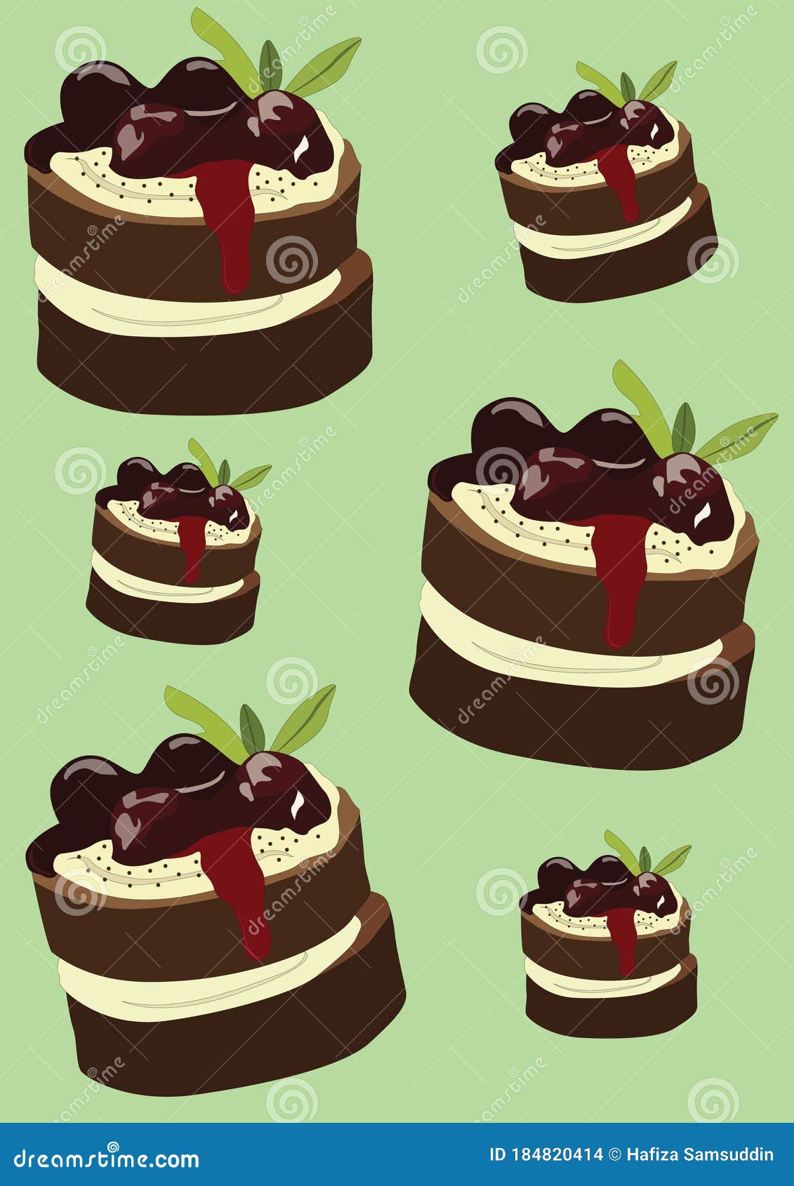 Cake Background. Vector Illustration Decorative Background Design Stock ...
