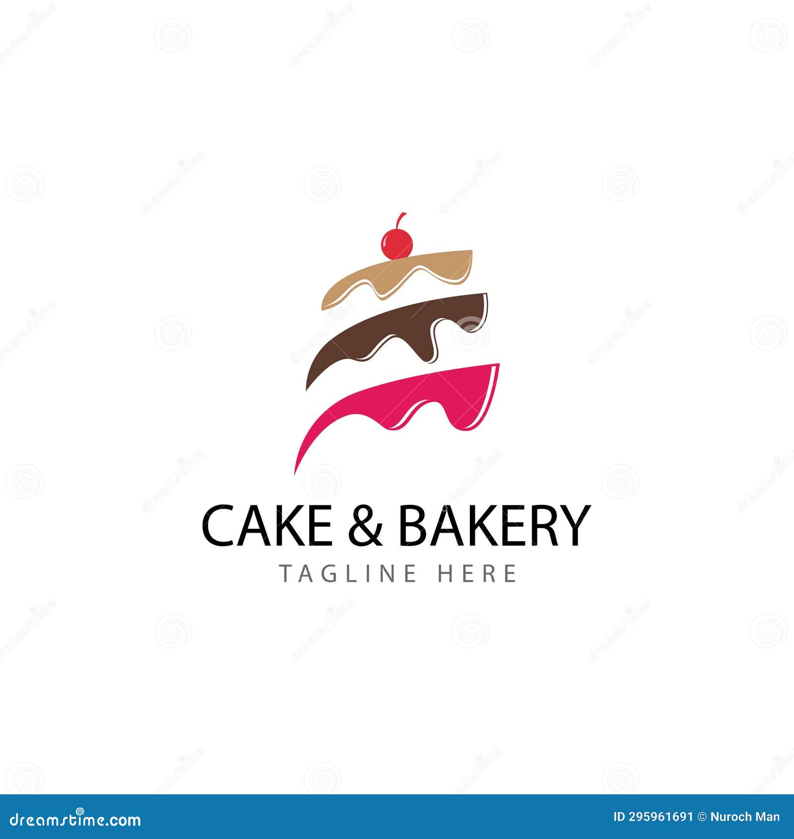 Cake Bakery Logo Design Illustration Stock Illustration - Illustration ...