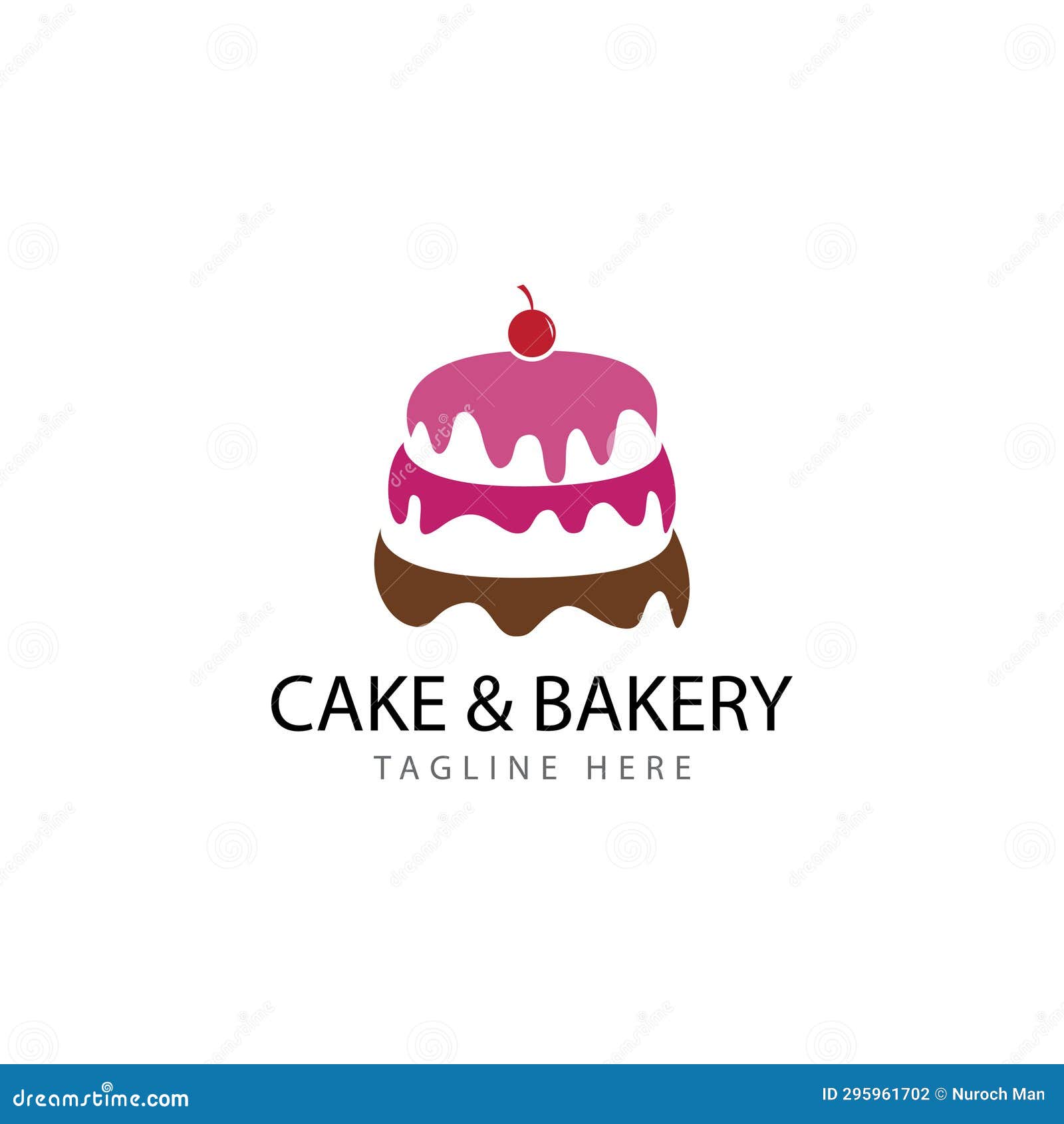 Cake Bakery Logo Design Illustration Stock Illustration - Illustration ...