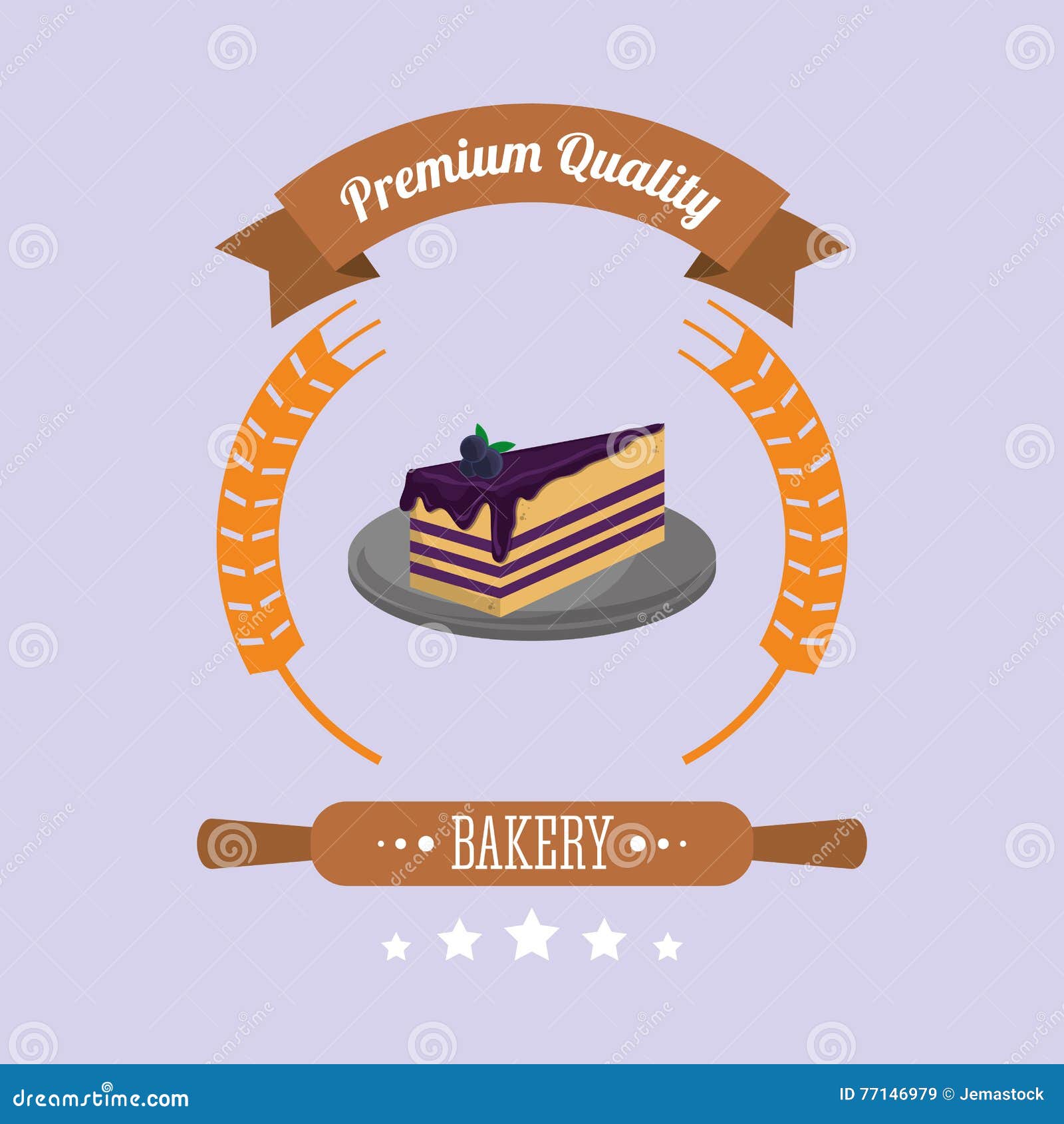Cake Bakery Related Emblem Image Stock Vector - Illustration of label ...