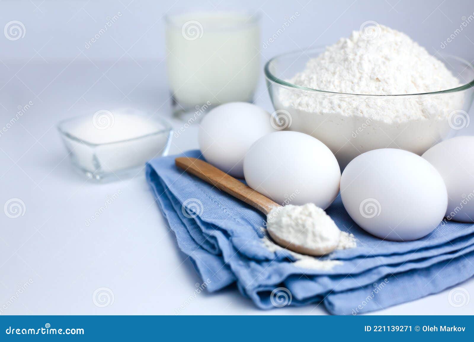 Cake Baking Process. Baking Ingredients. Cooking Process. Close-up ...