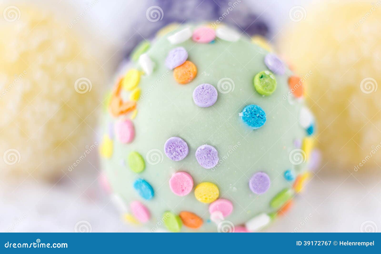 Cake ball with icing stock image. Image of treat, closeup - 39172767