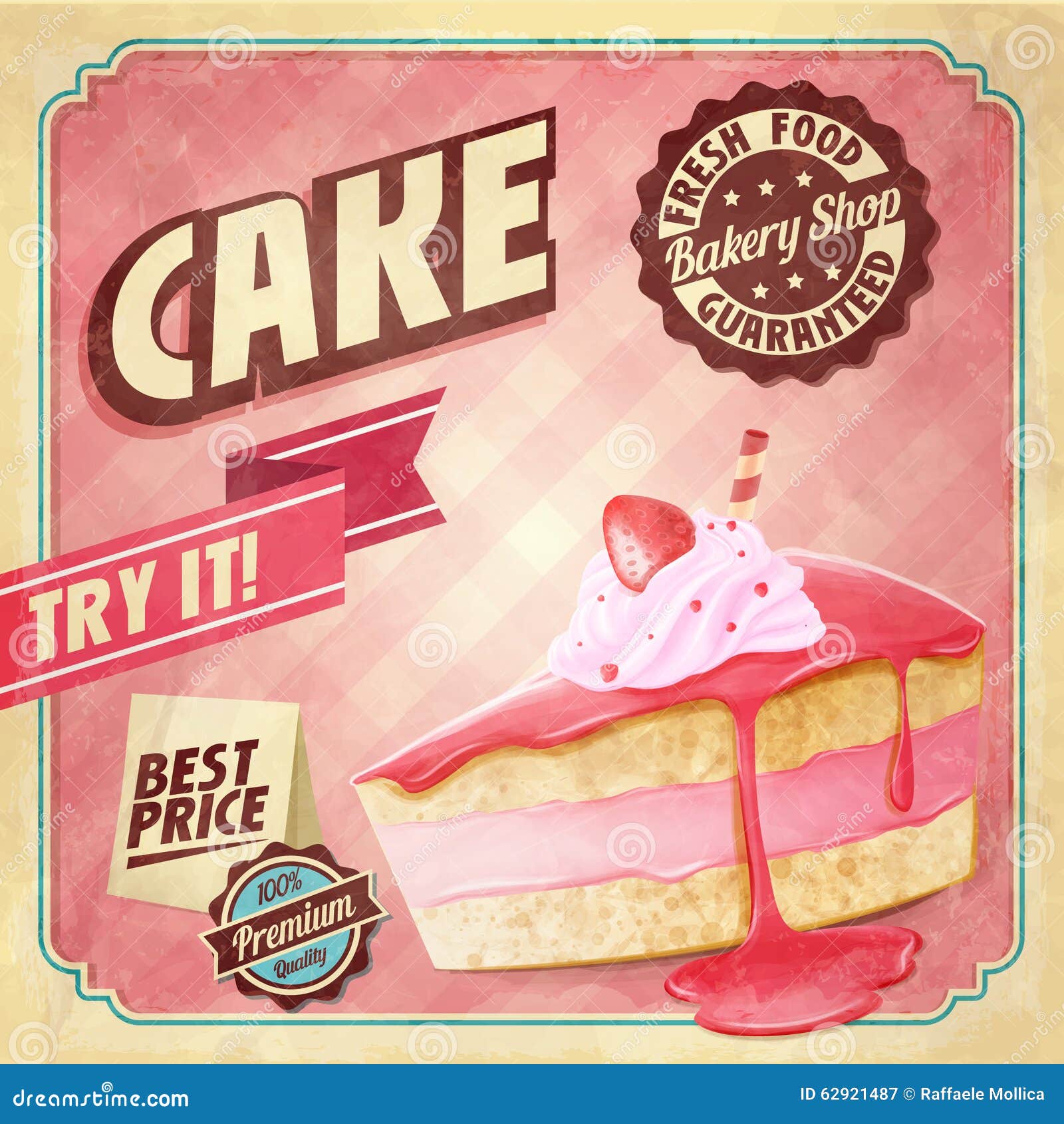 CAKE BANNER stock vector. Illustration of design, birthday - 62921487