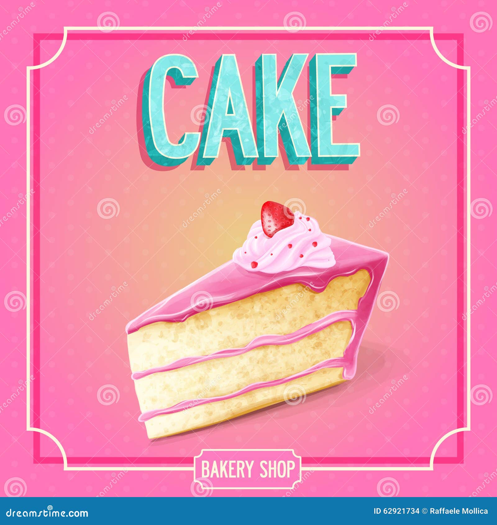 CAKE BANNER stock vector. Illustration of birthday, banner - 62921734