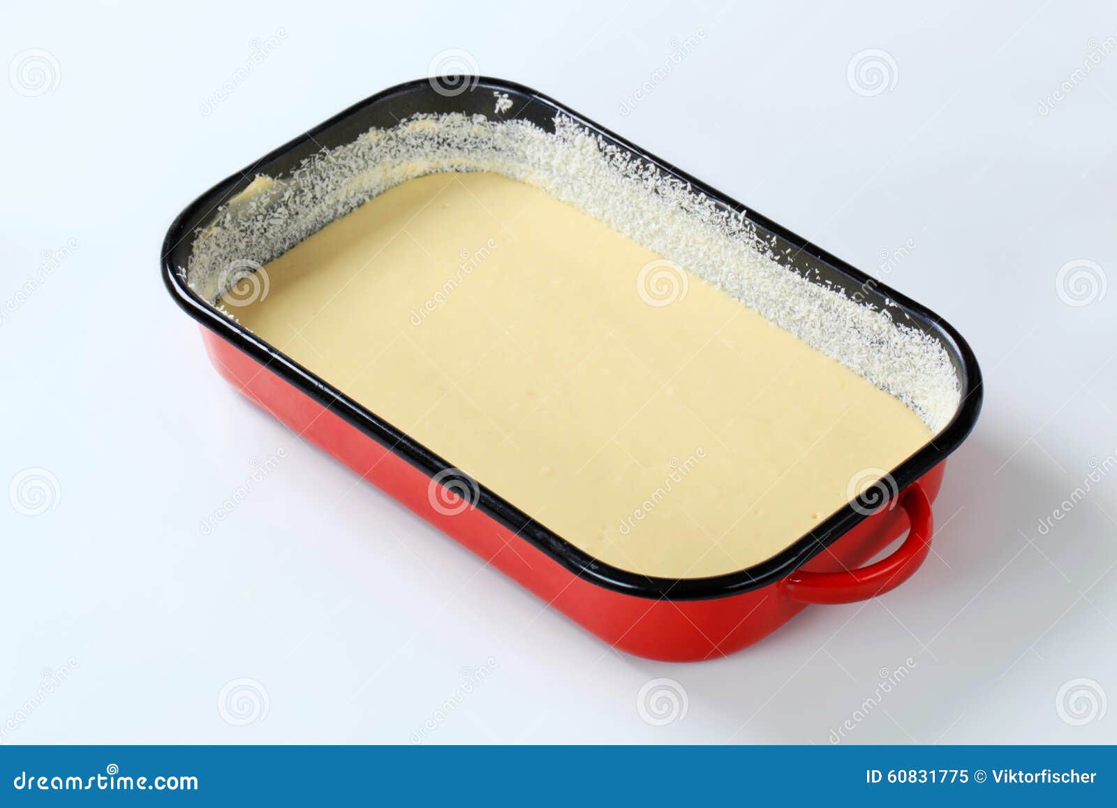 Cake Batter in a Baking Tin Stock Image - Image of baking, utensil ...