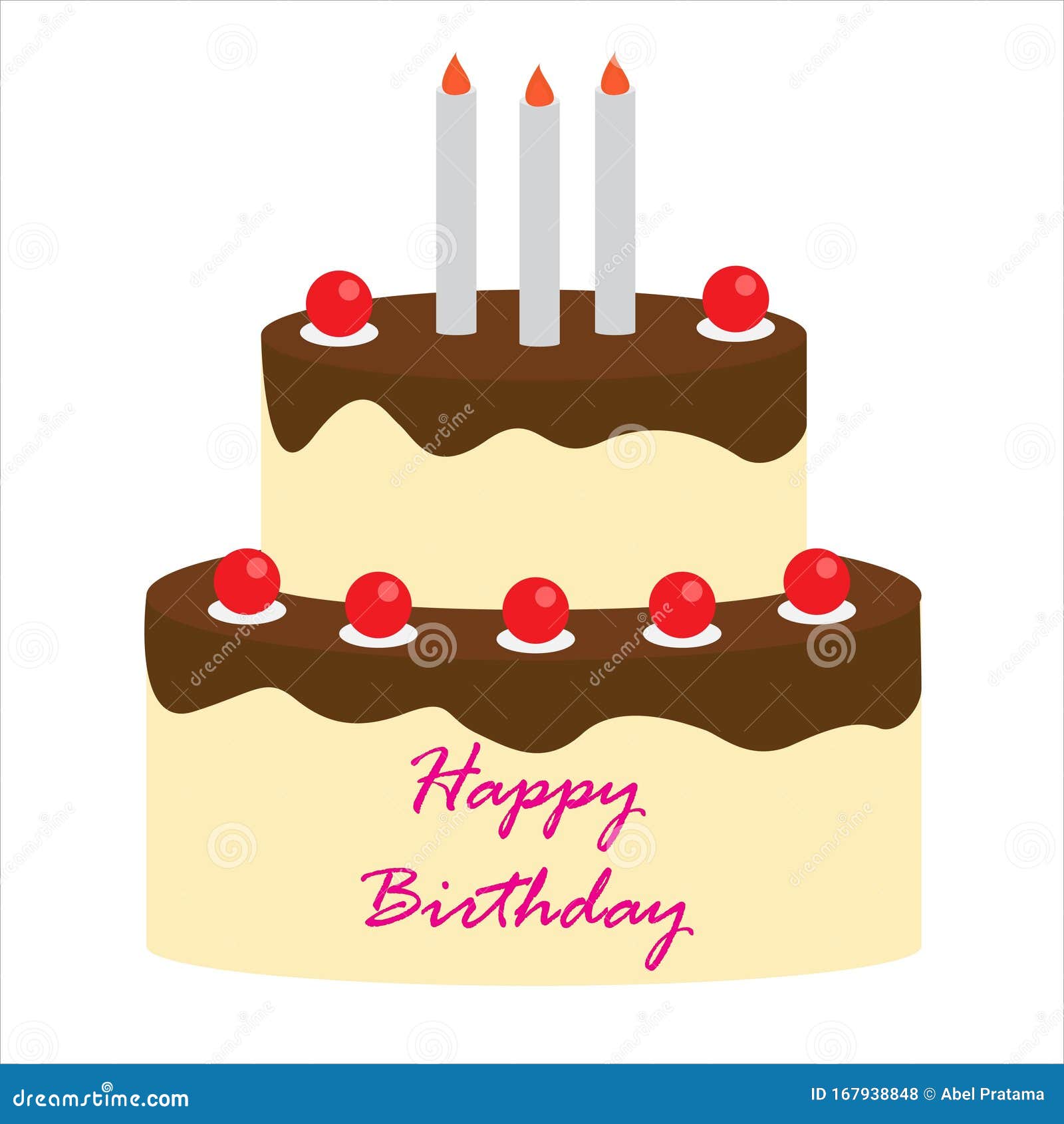 Cake for Birthday Party Vector Design Stock Vector - Illustration of ...