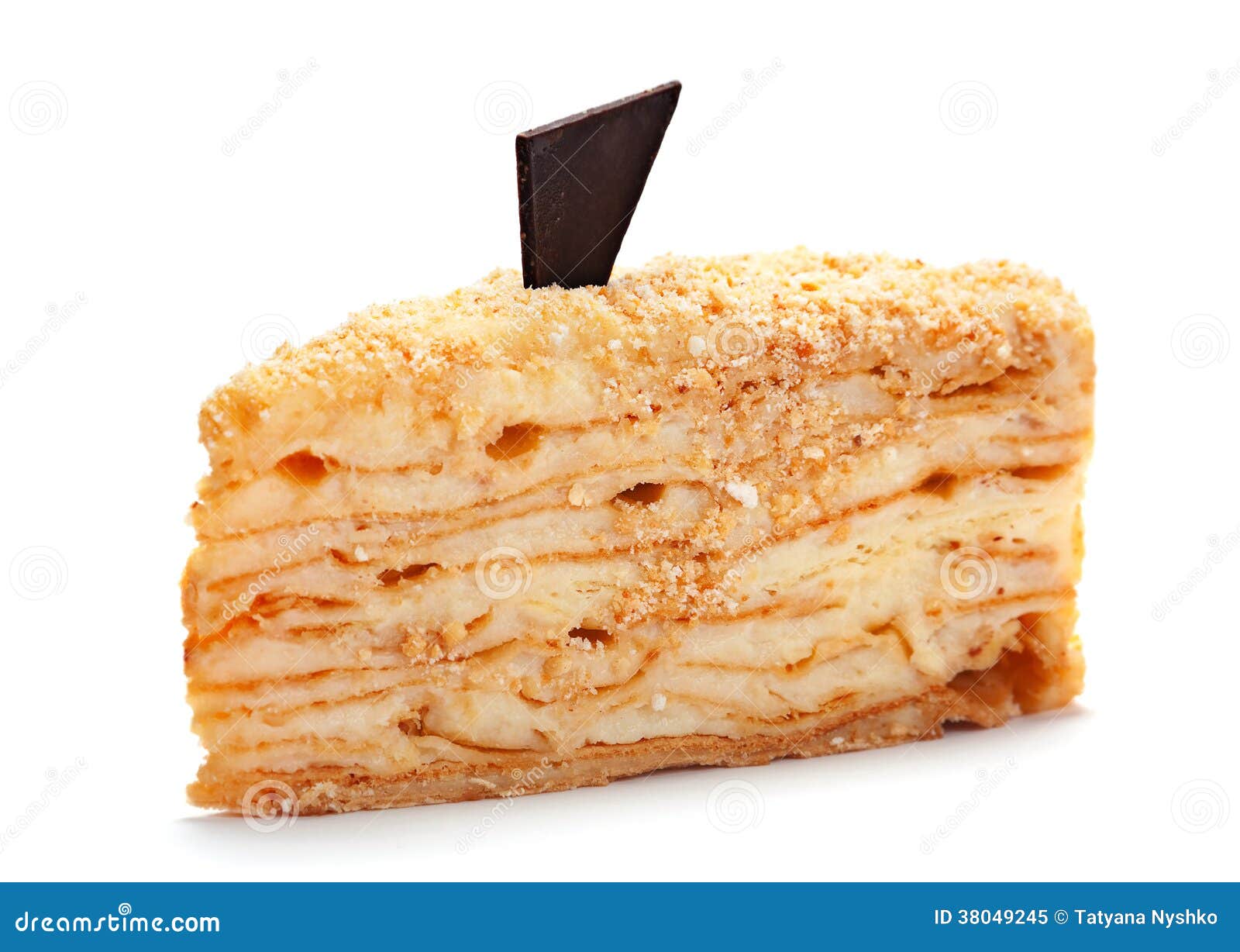 Cake with boiled cream stock image. Image of brown, dessert - 38049245