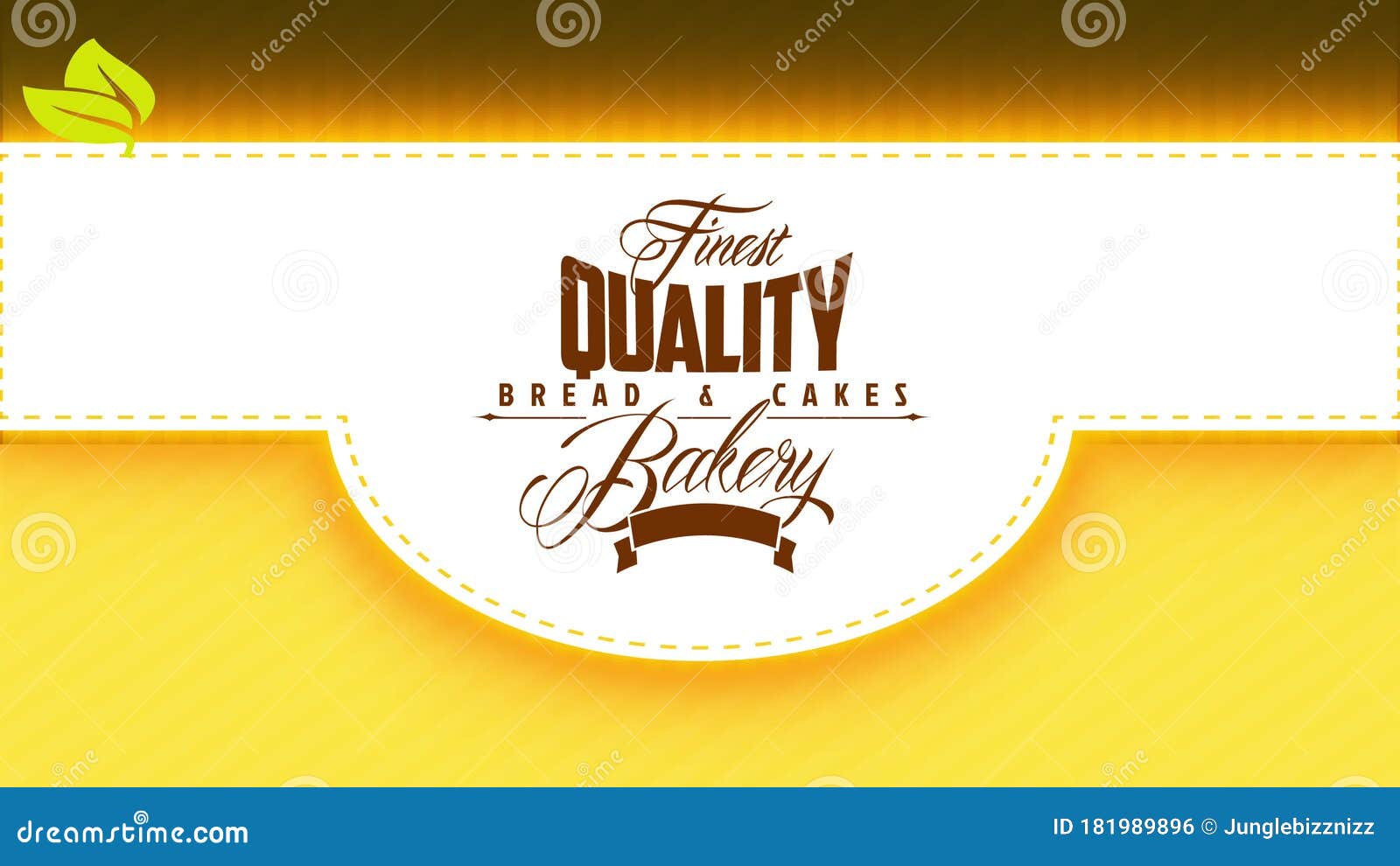 Cake and Bread Bakery Package Design with Dotted Lines for Folding ...