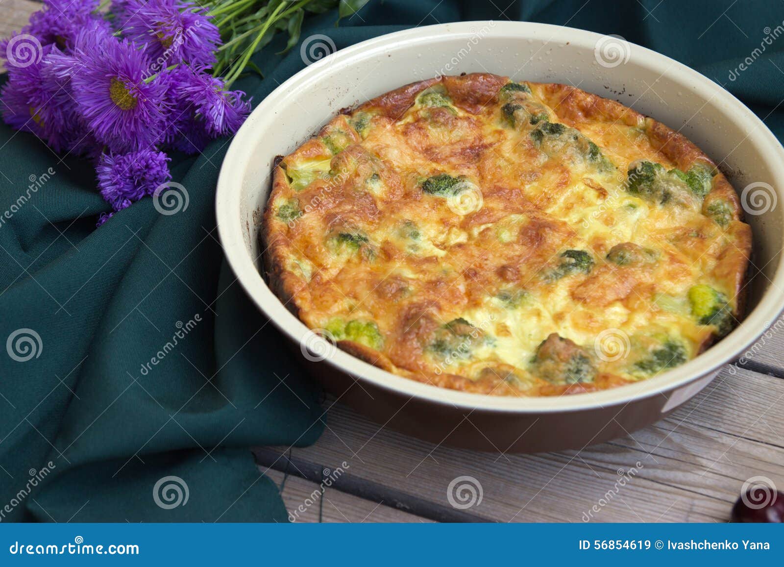Cake with Broccoli and Cheese Stock Image - Image of eating, mushrooms ...