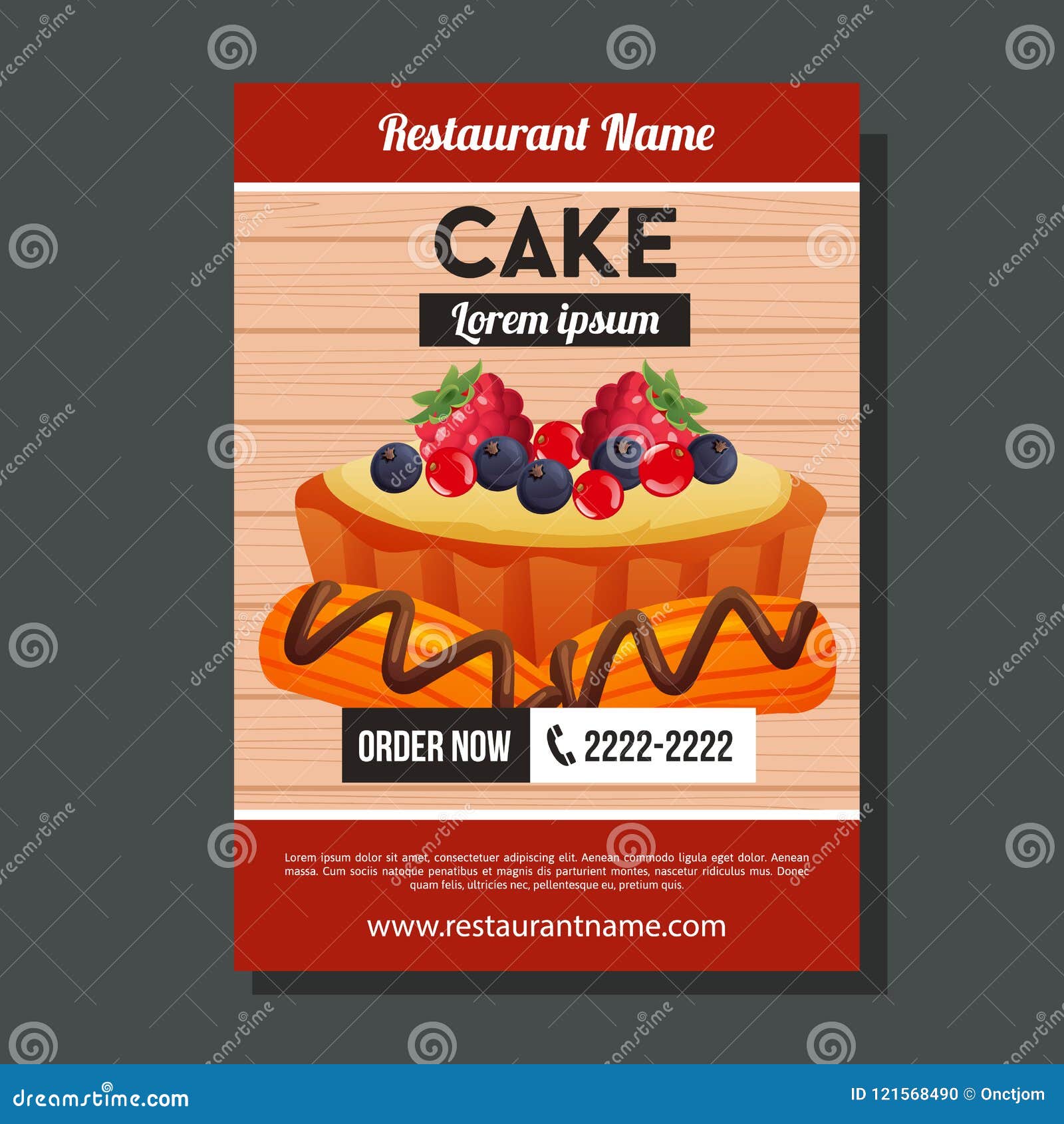 Cake brochure template stock vector. Illustration of confetti - 121568490