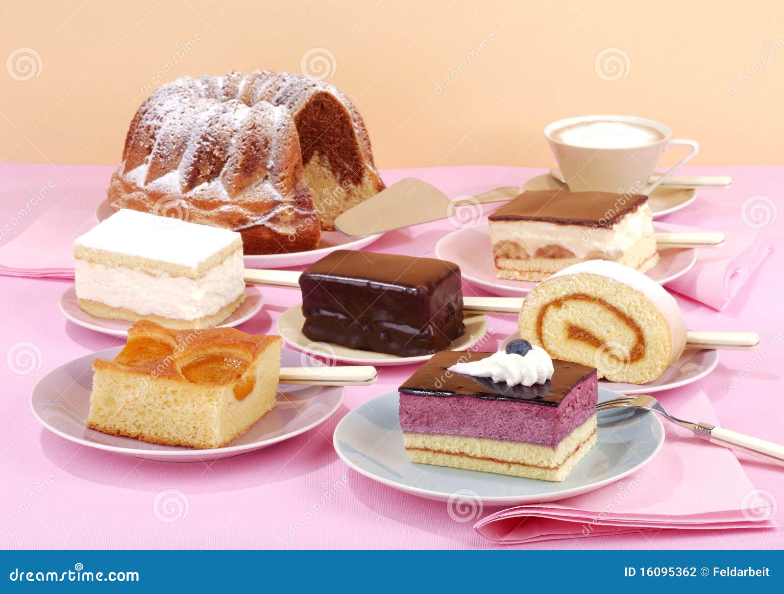 Cake buffet stock photo. Image of caloric, plate, bakery - 16095362