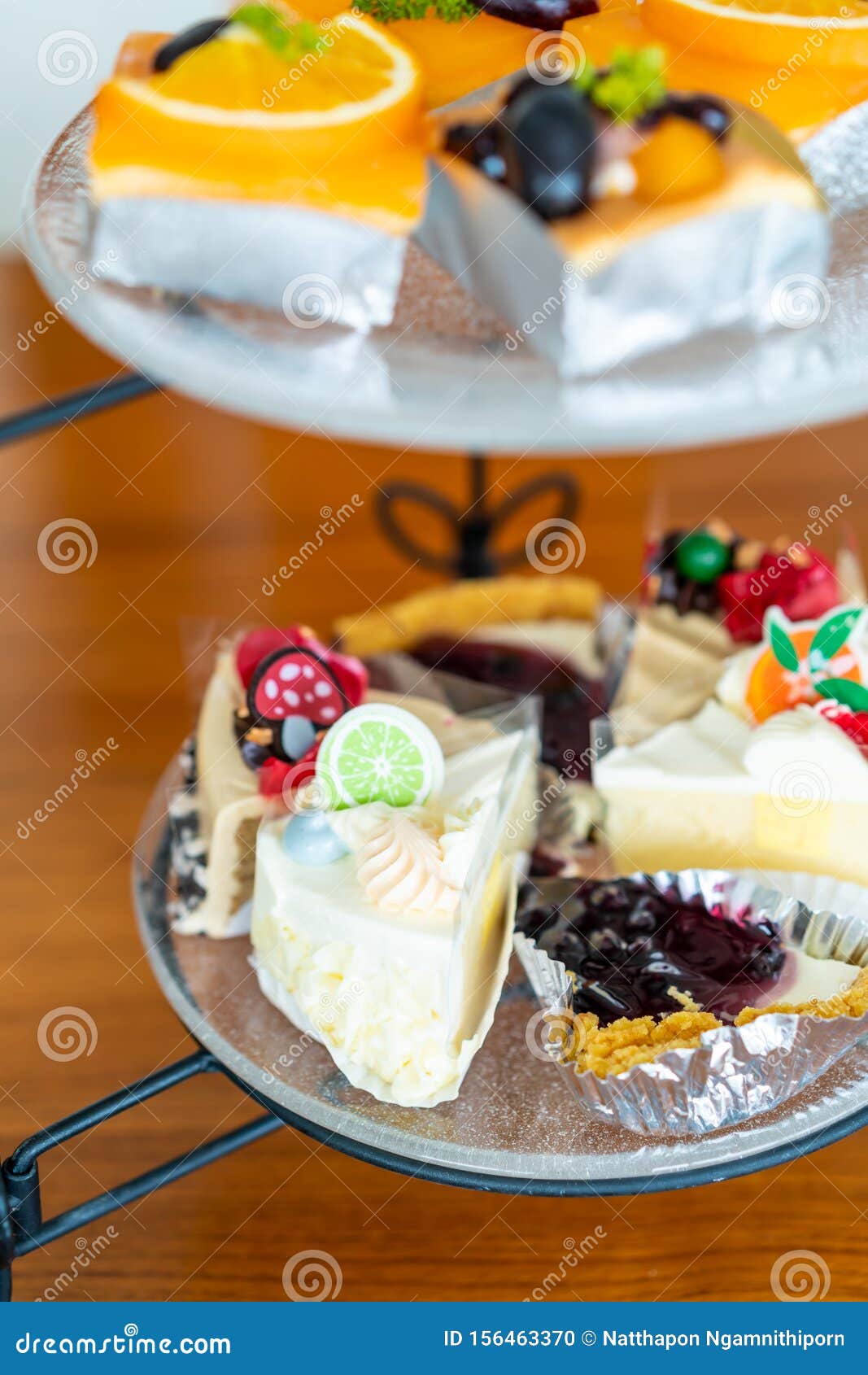 Cake on buffet line stock photo. Image of bread, lunch - 156463370