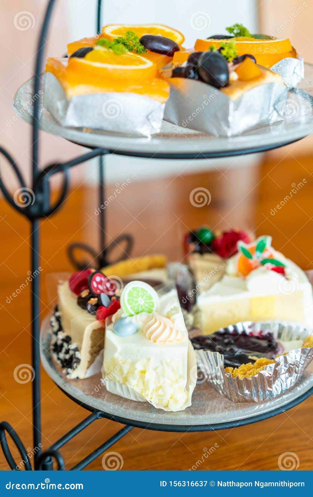 Cake on buffet line stock image. Image of cuisine, brown - 156316637