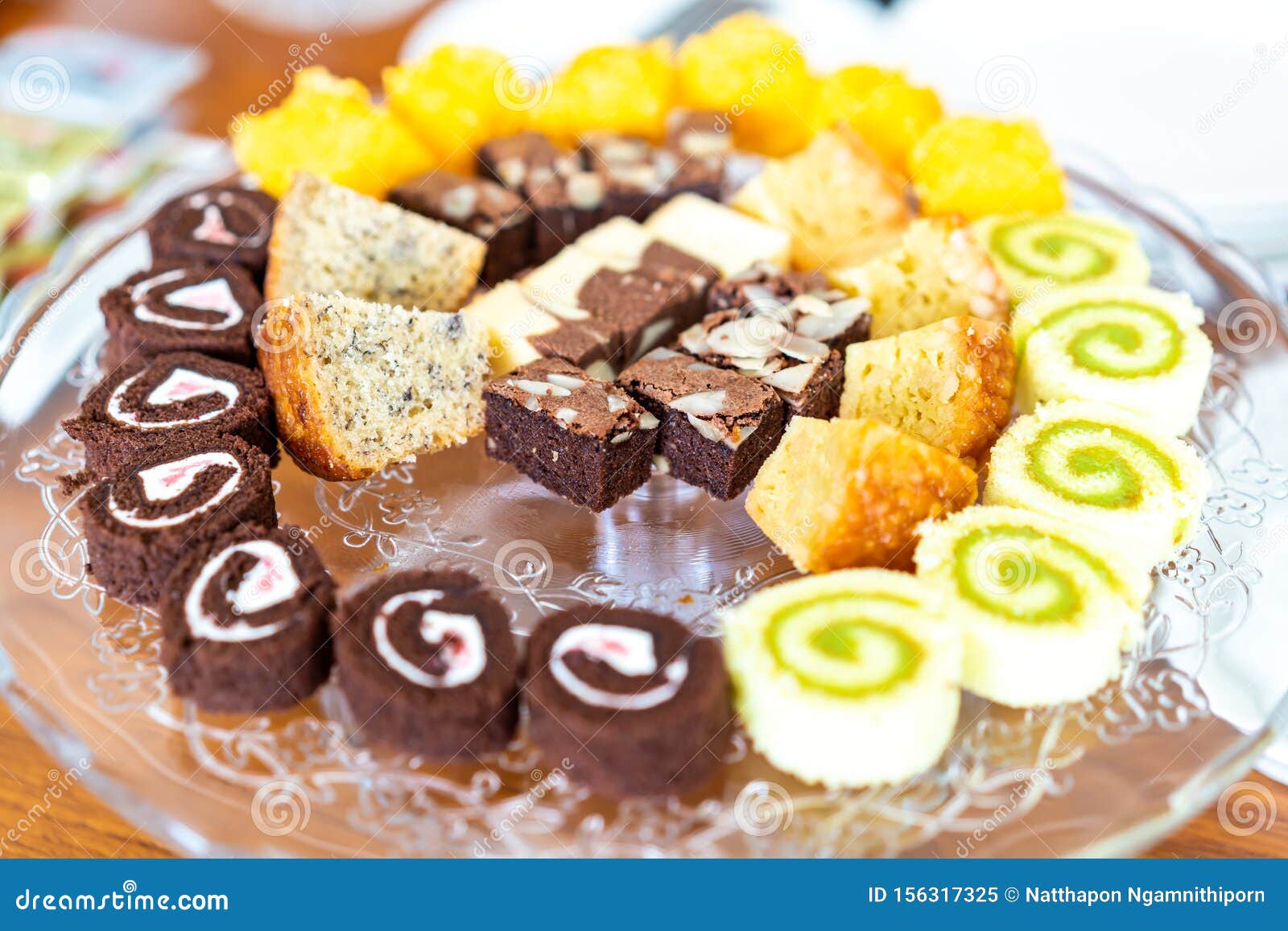 Cake on buffet line stock image. Image of fresh, gourmet - 156317325