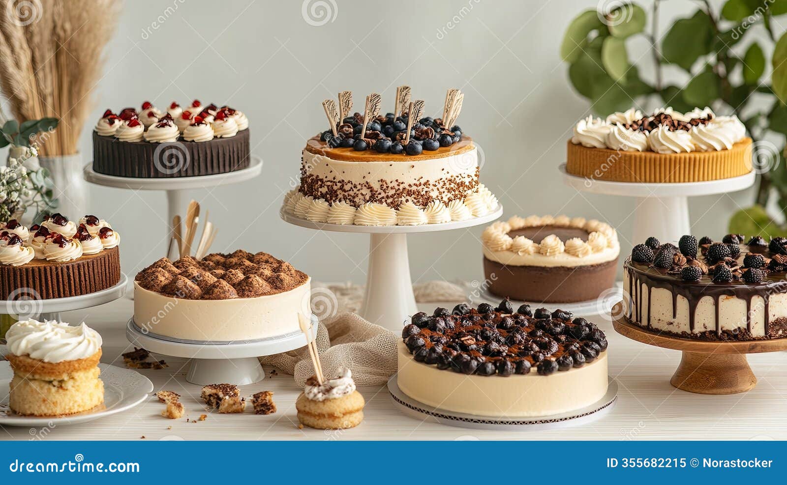 Cake Buffet For A Birthday Party. Royalty-Free Stock Photo ...