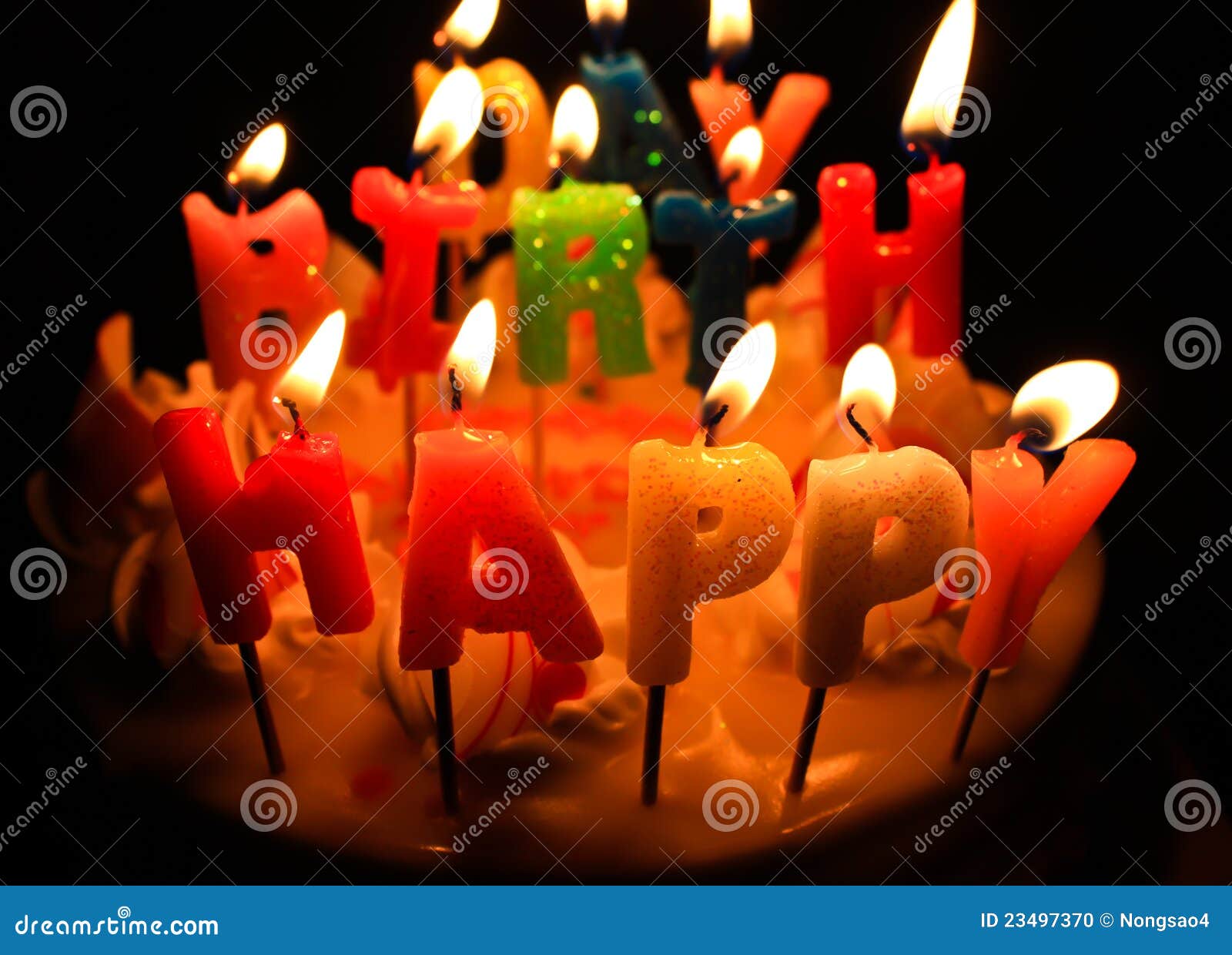 Cake and candle stock photo. Image of flame, dessert - 23497370