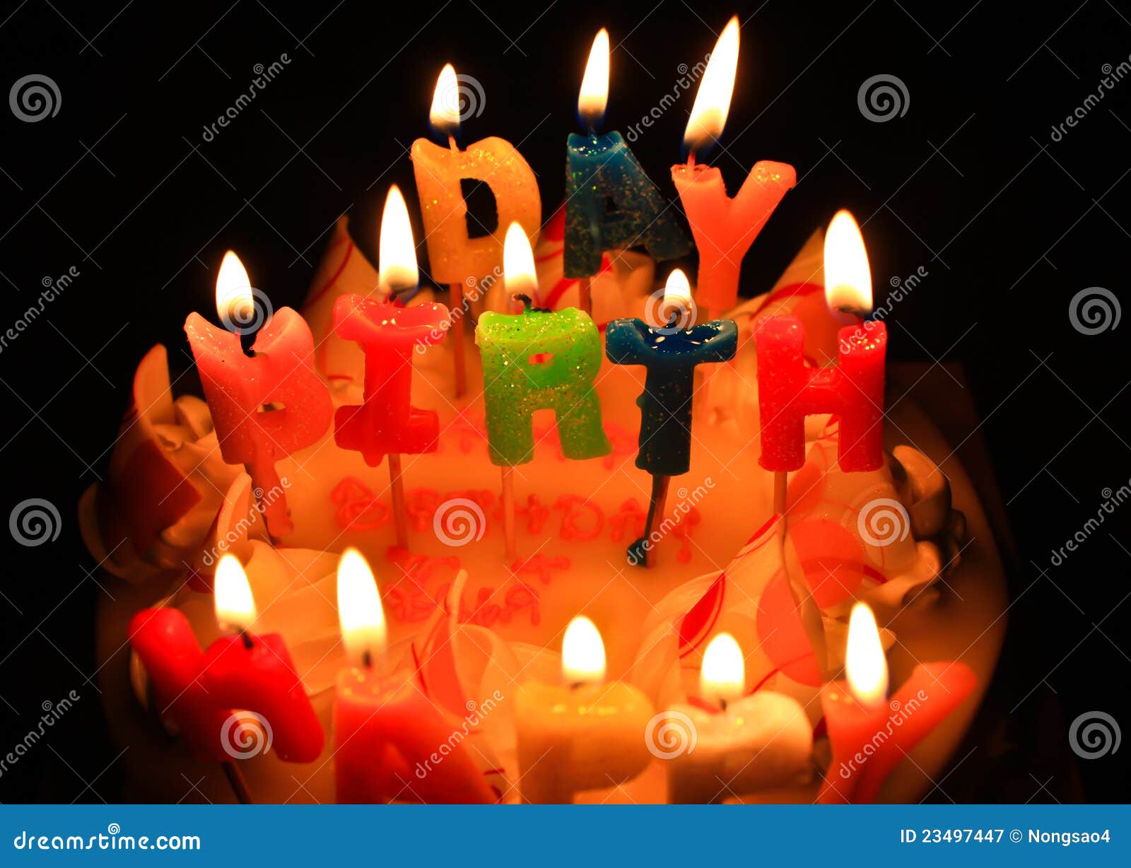 Cake and candle stock image. Image of bright, cake, holiday - 23497447