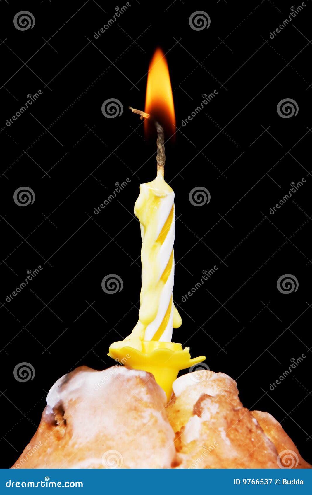 Cake with candle stock image. Image of dining, fattening - 9766537