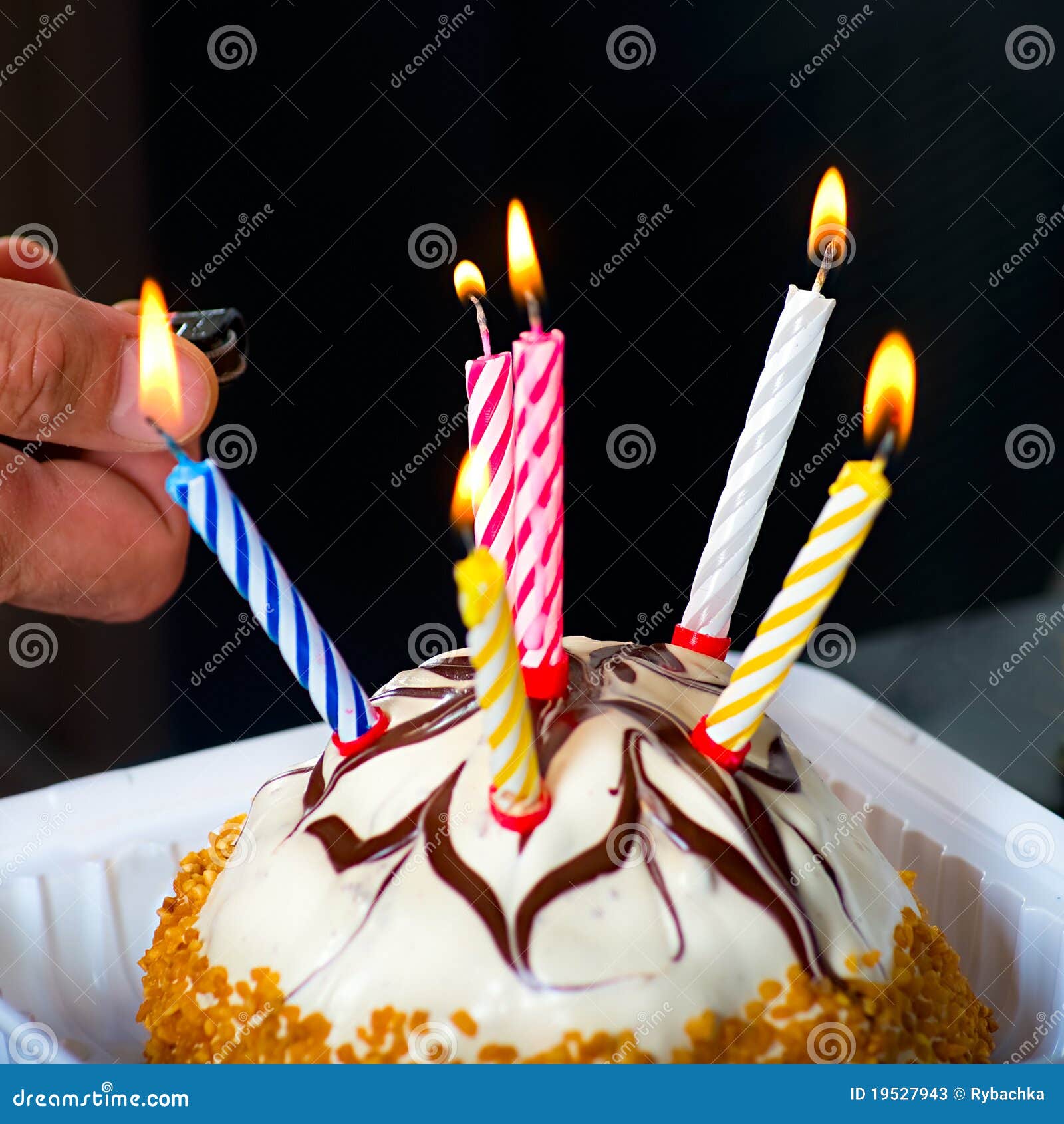 Cake with candles stock image. Image of tradition, desire - 19527943