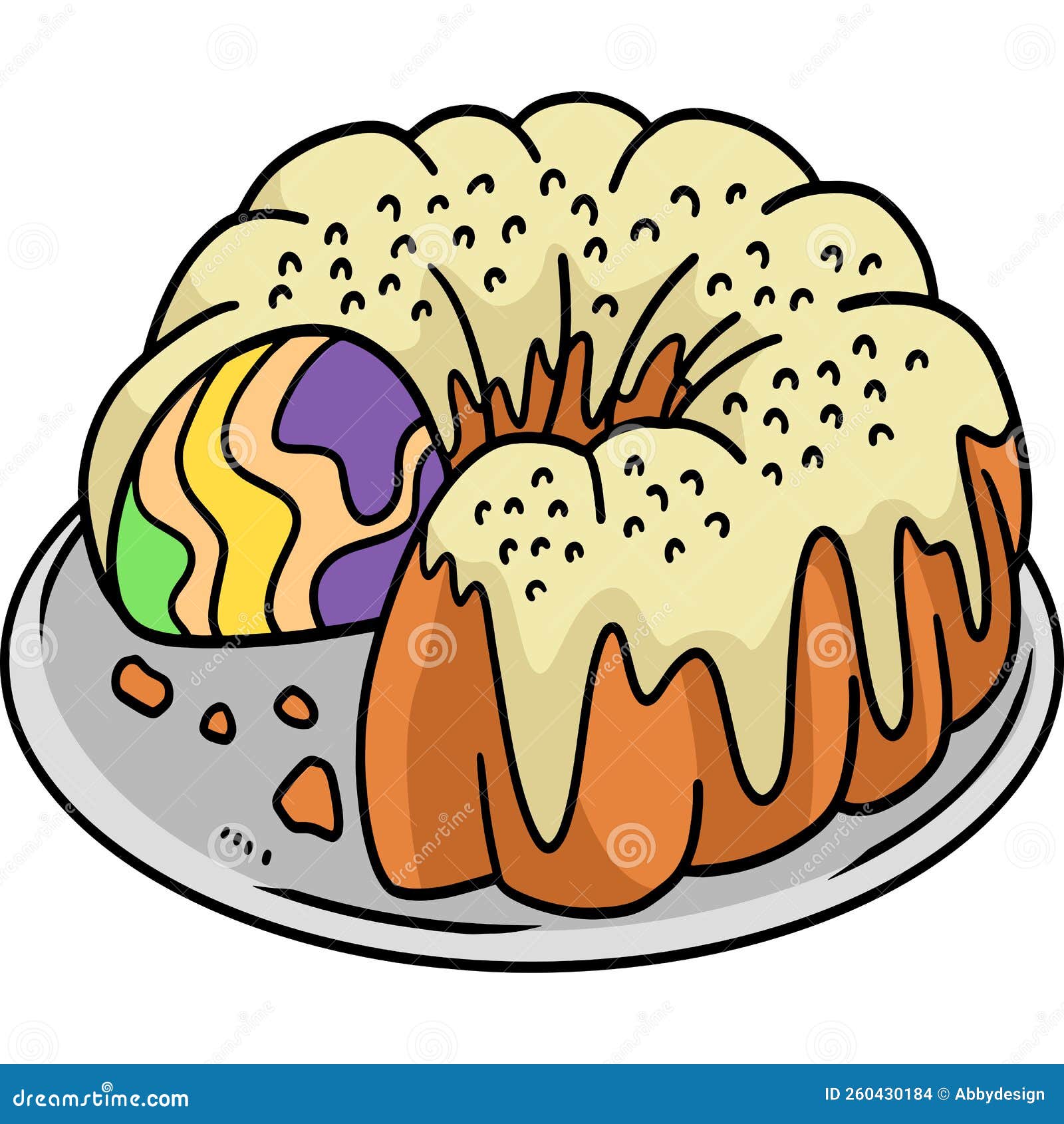 Cake Cartoon Colored Clipart Illustration Stock Vector - Illustration ...