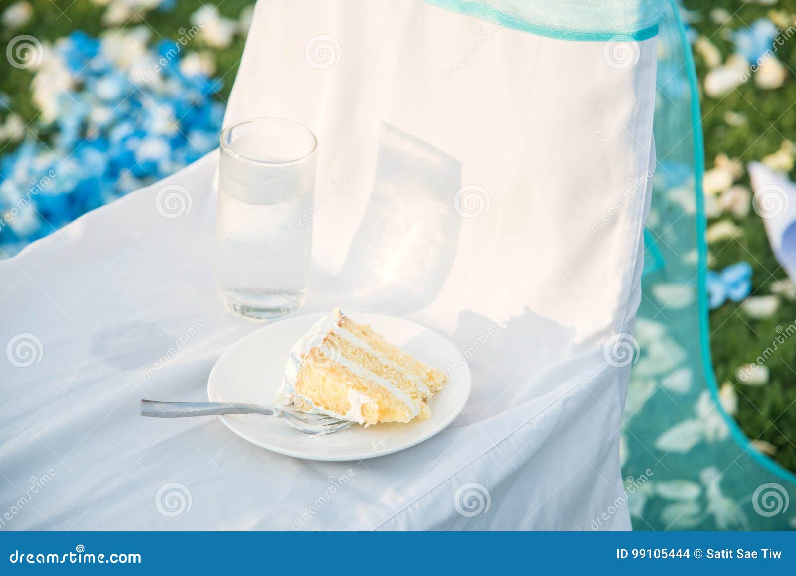 Cake on a Chair at a Wedding. Stock Photo - Image of ceremony ...