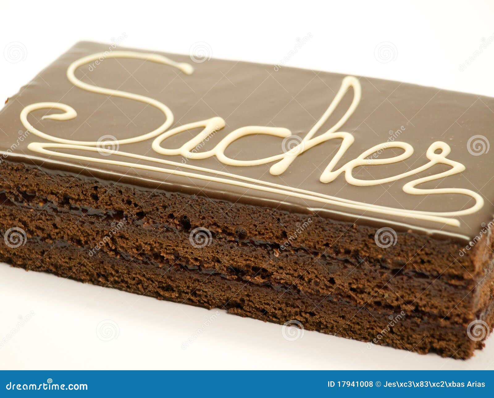 Cake chocolate Sacher stock photo. Image of sweets, chocolate - 17941008