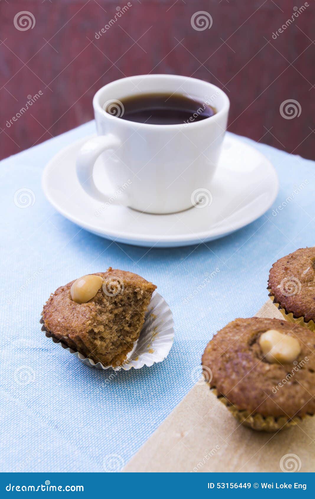 Cake and coffee stock image. Image of coffee, cloth, wood - 53156449