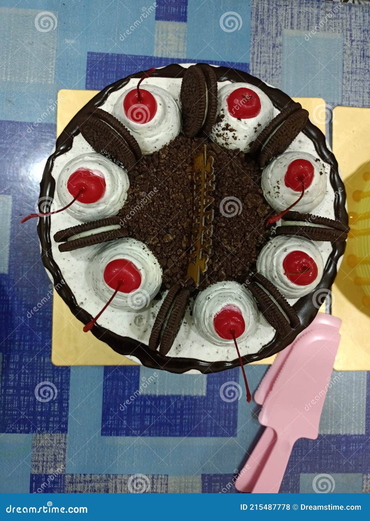 Cake Coklat Birthday Cakes Cakes Onecake Stock Photo - Image of onecake ...