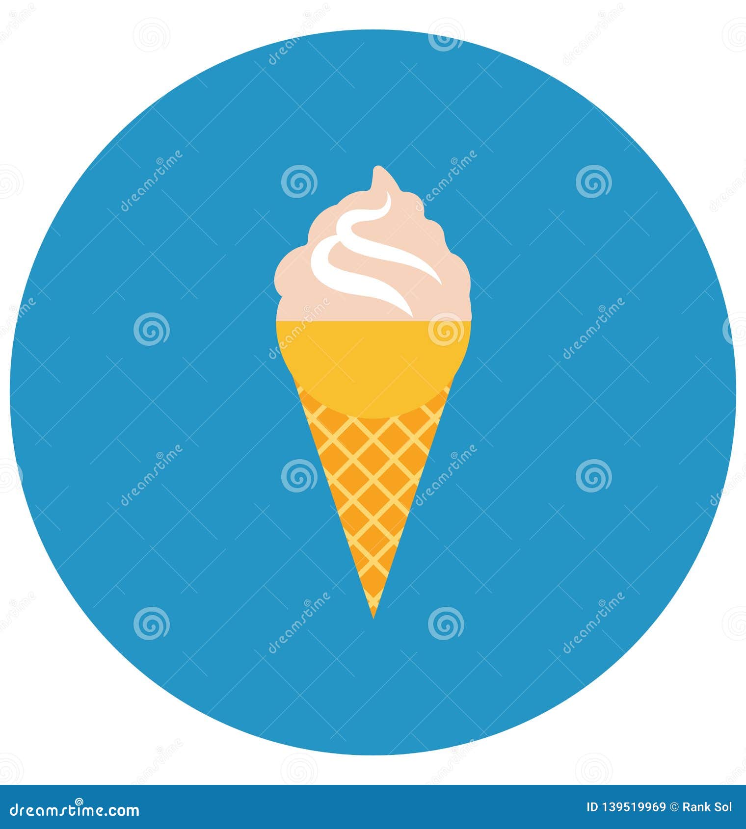 Cake Cone, Cone Isolated Color Vector Icon that Can Be Easily Modified ...