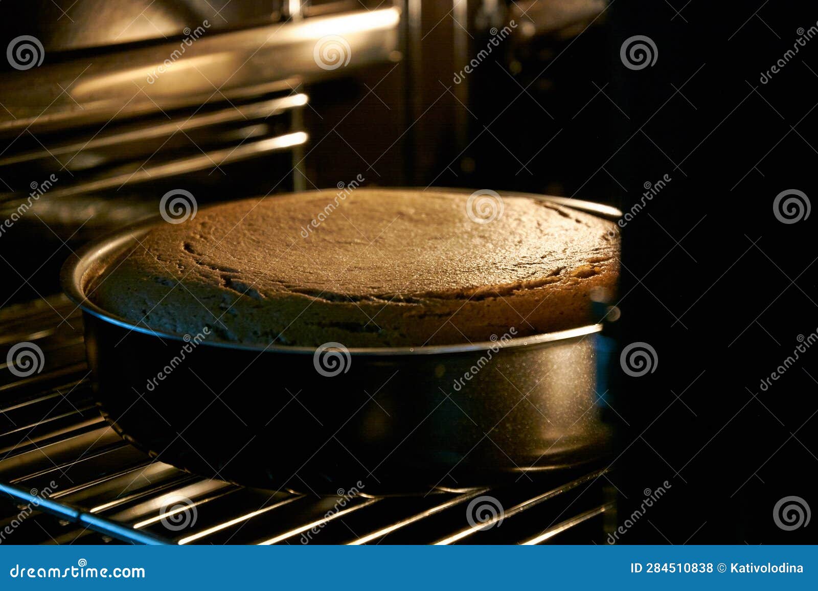 The Cake is Cooked in the Oven Stock Photo - Image of oven, ingredient ...