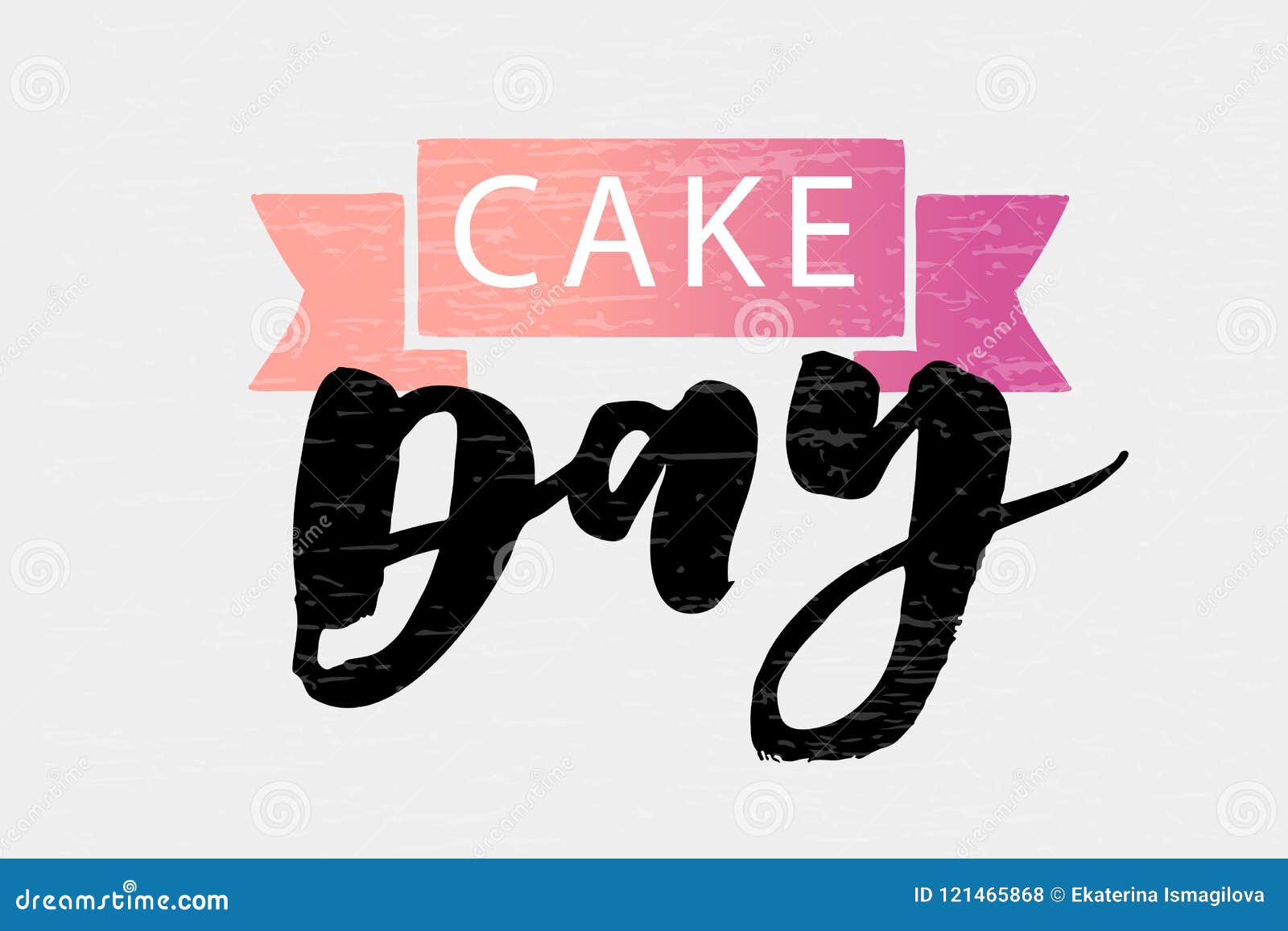 Cake Day Lettering Calligraphy Vector Llustration Stock Illustration ...