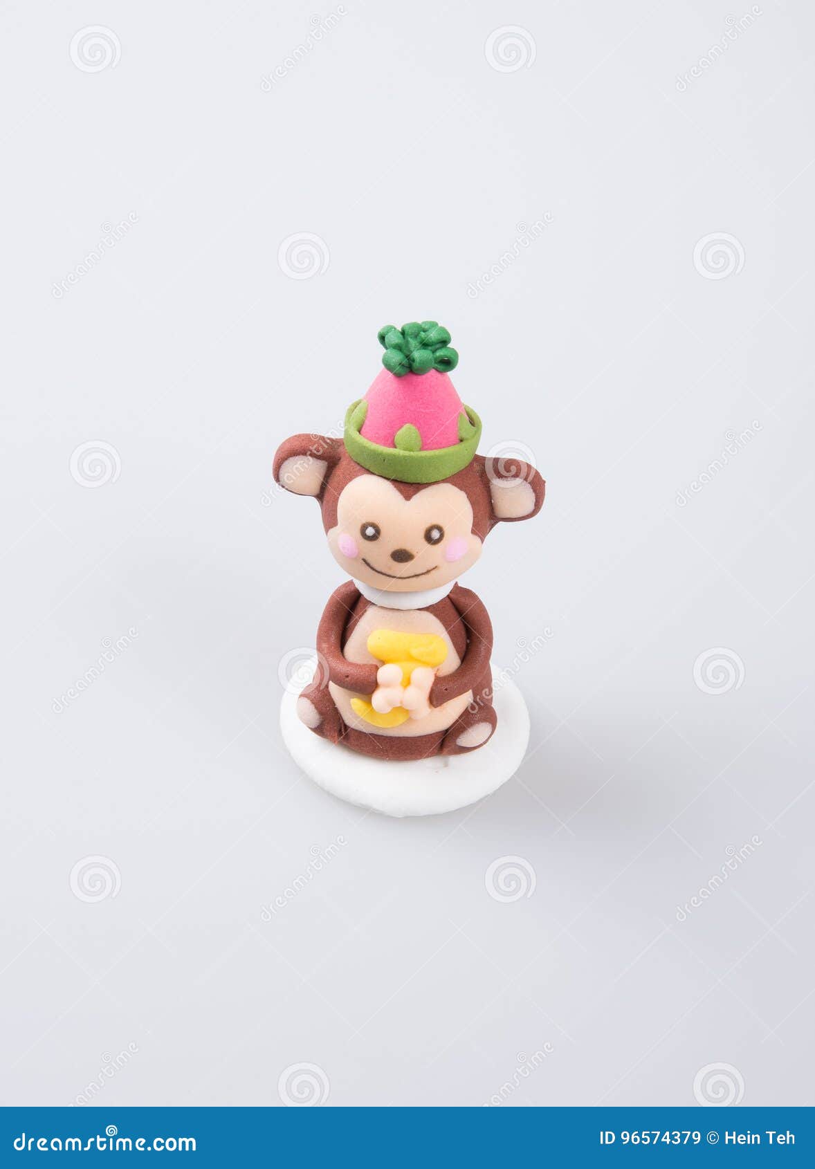 Cake Decoration or Homemade Monkey Cake Decoration on a Backgr Stock ...