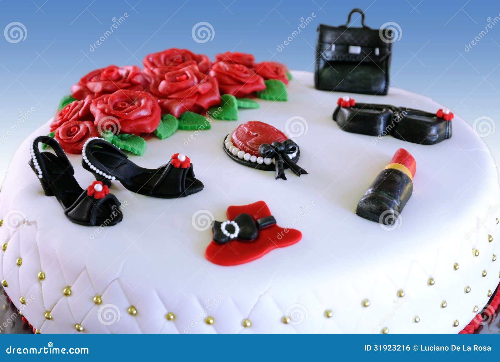 Cake with Decorative Elements Stock Photo - Image of creative, happy ...