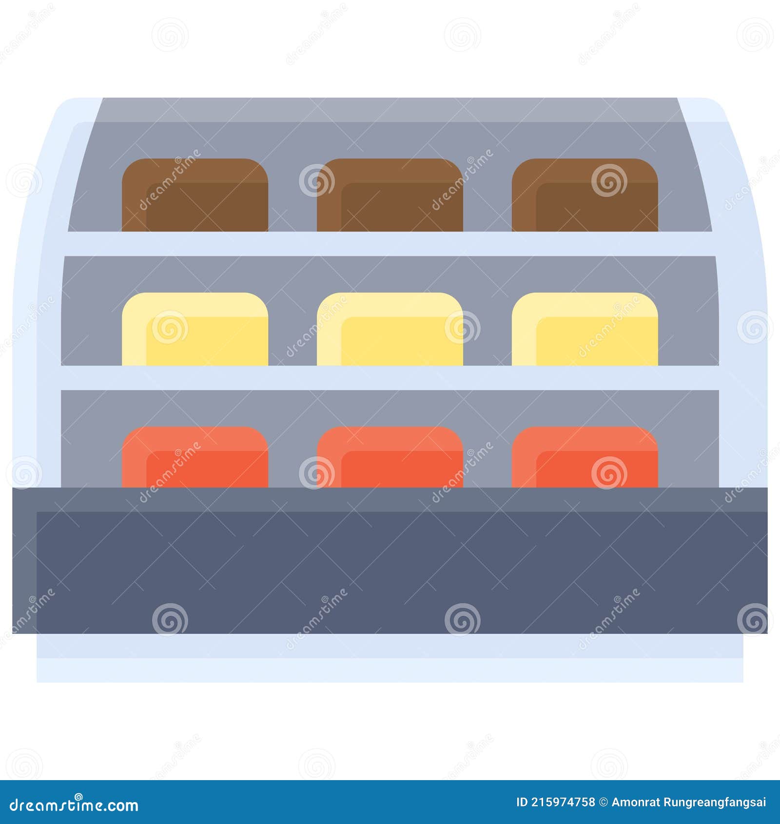 Cake Display Case Icon, Bakery and Baking Related Vector Stock Vector ...