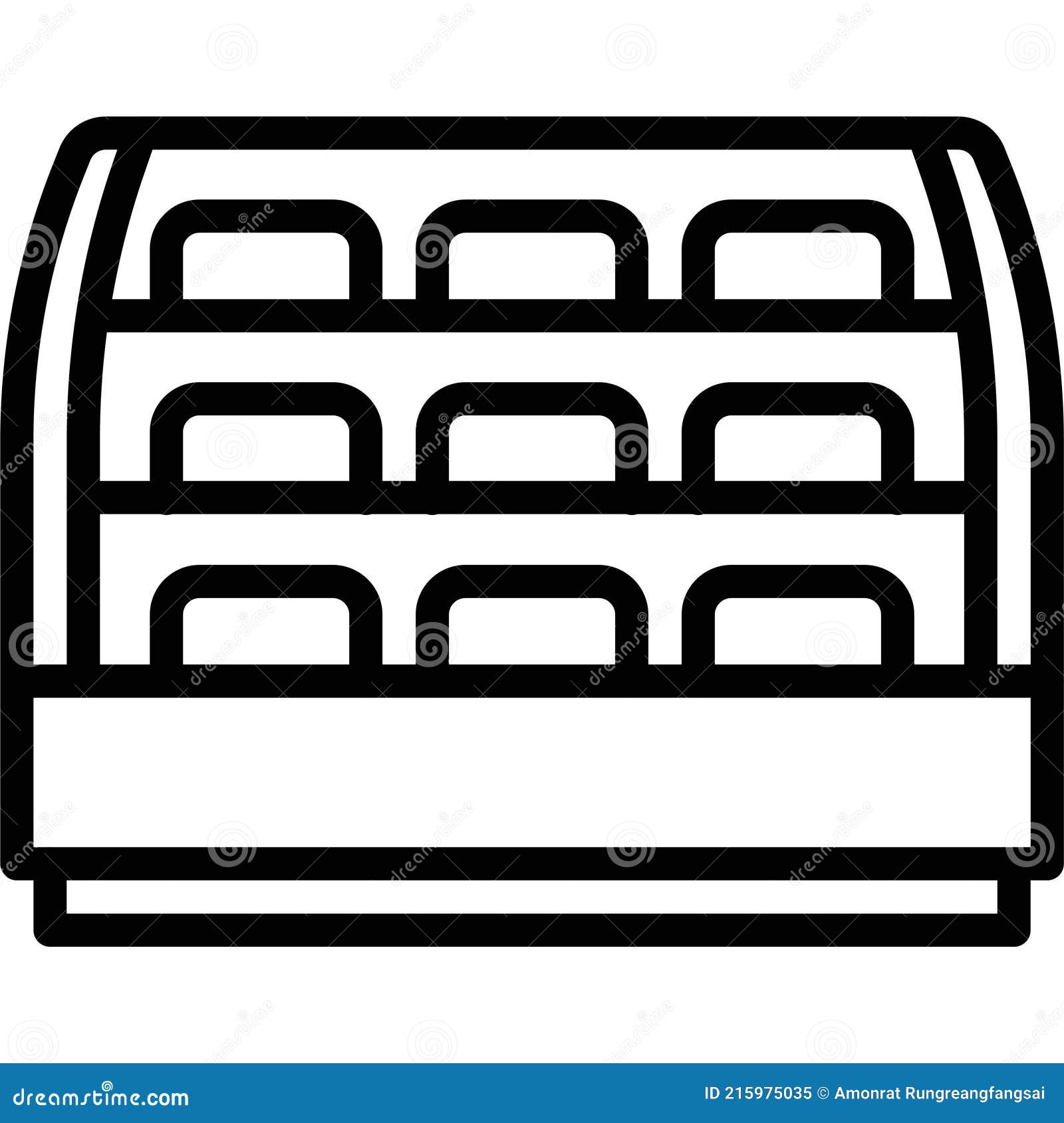 Cake Display Case Icon, Bakery and Baking Related Vector Stock Vector ...