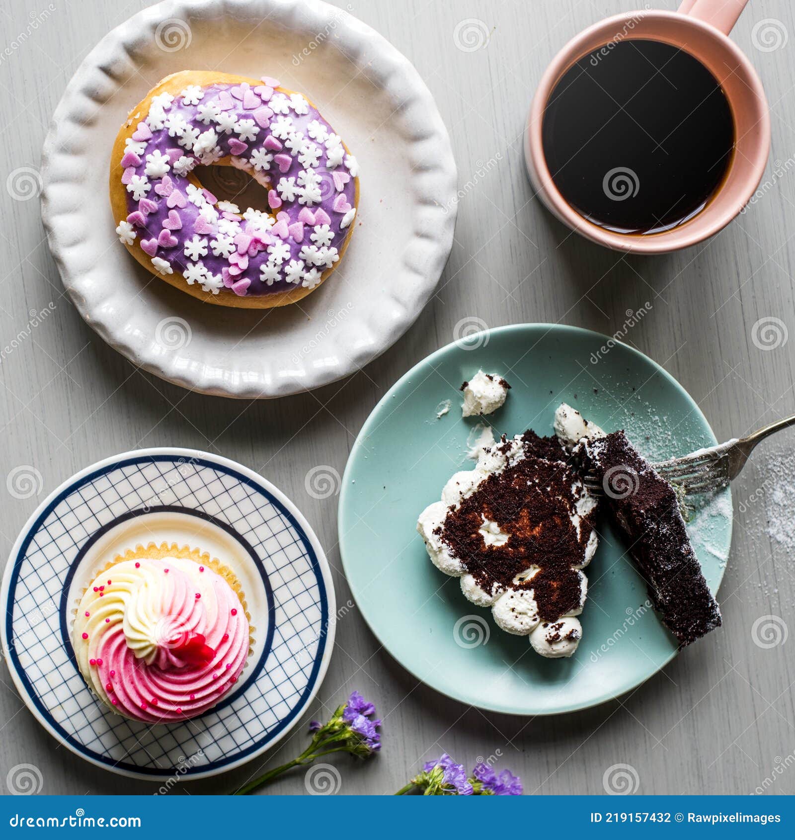 Cake Donut Bakery Sweets Dessert Break Time Stock Photo - Image of ...