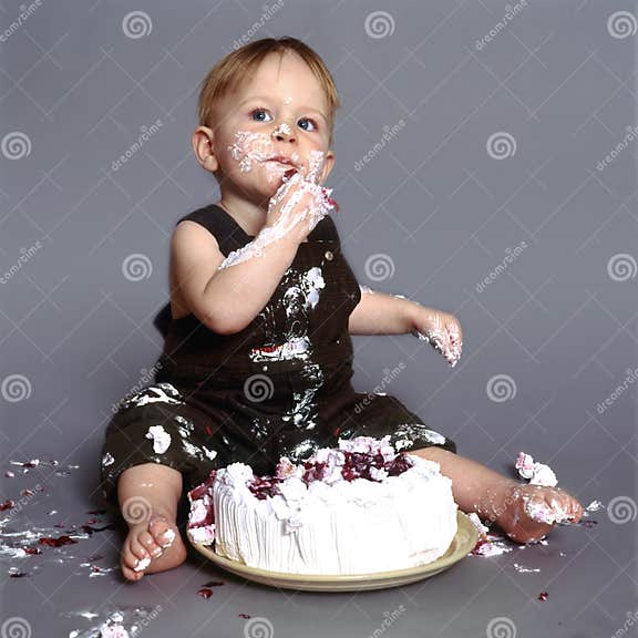 Cake eater stock photo. Image of dirty, child, childhood - 2599400