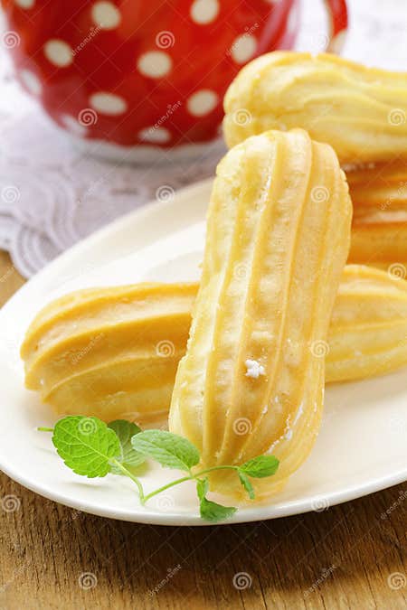 Cake eclair profiteroles stock photo. Image of pastry - 24793114