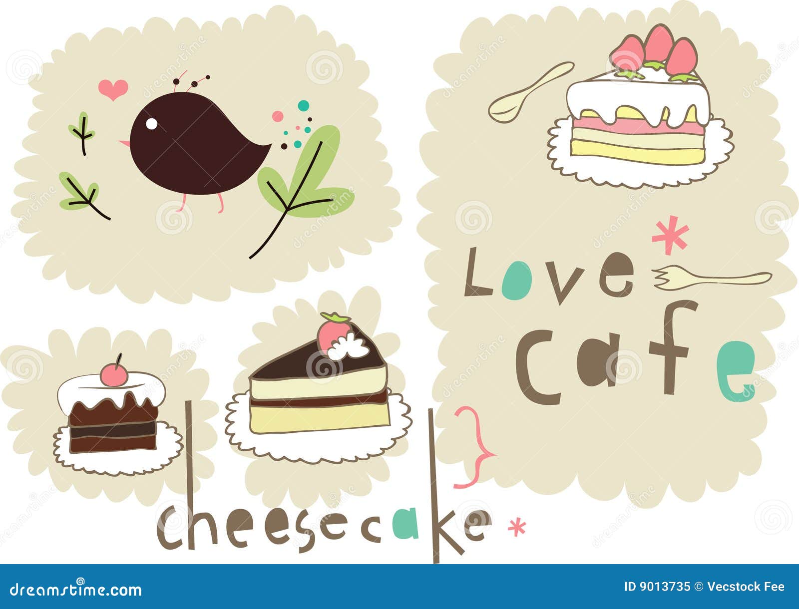 Cake elements design stock illustration. Illustration of glazed - 9013735