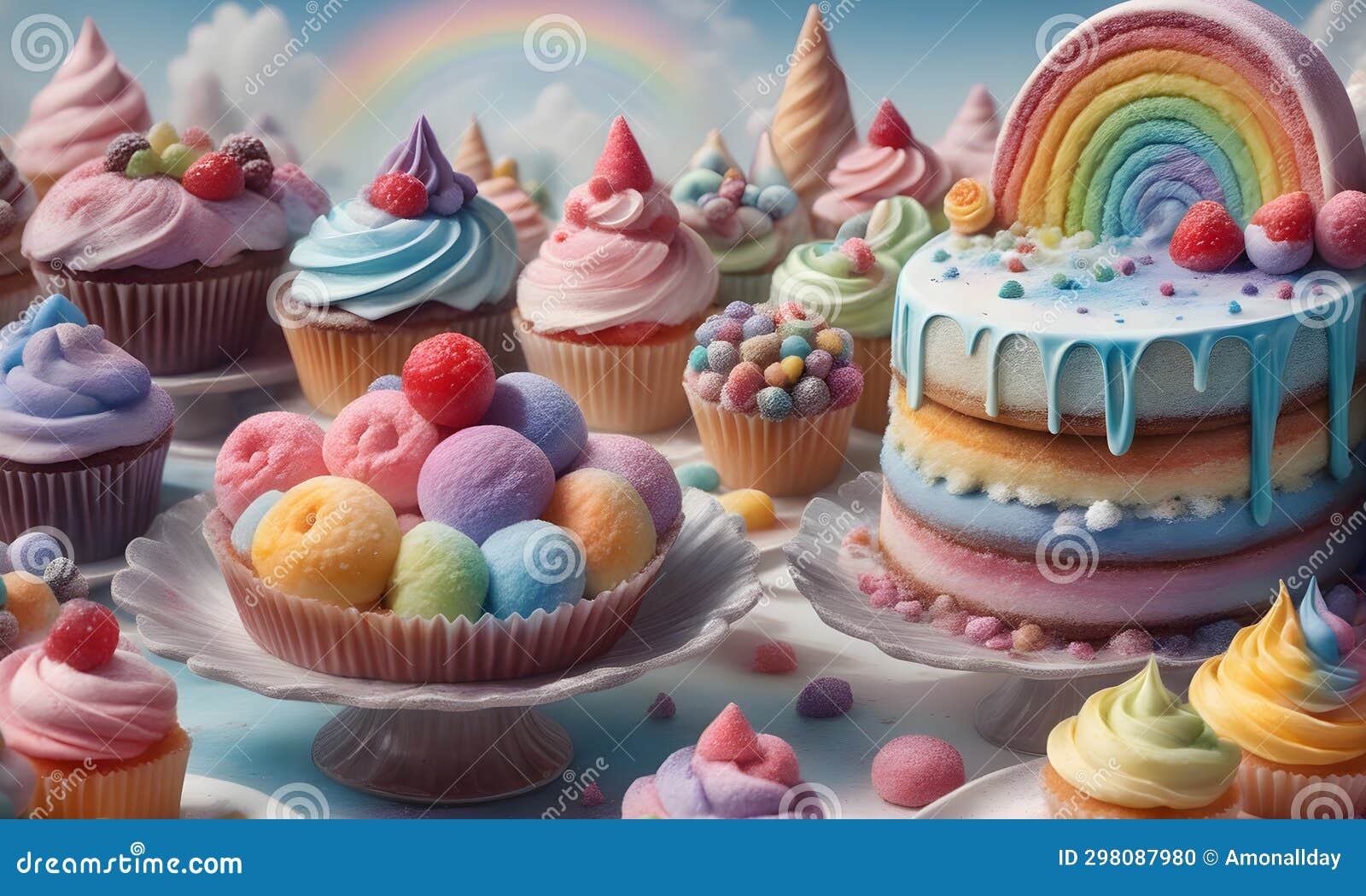 Cake Fantasy World Pattern Background Banner Graphic Design Bakery ...