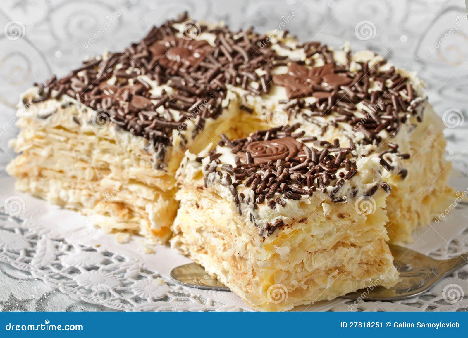 Cake from flaky pastry stock image. Image of luxury, meal - 27818251
