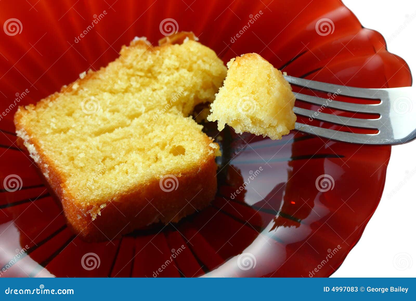 Cake and fork stock image. Image of macro, yellow, fork - 4997083