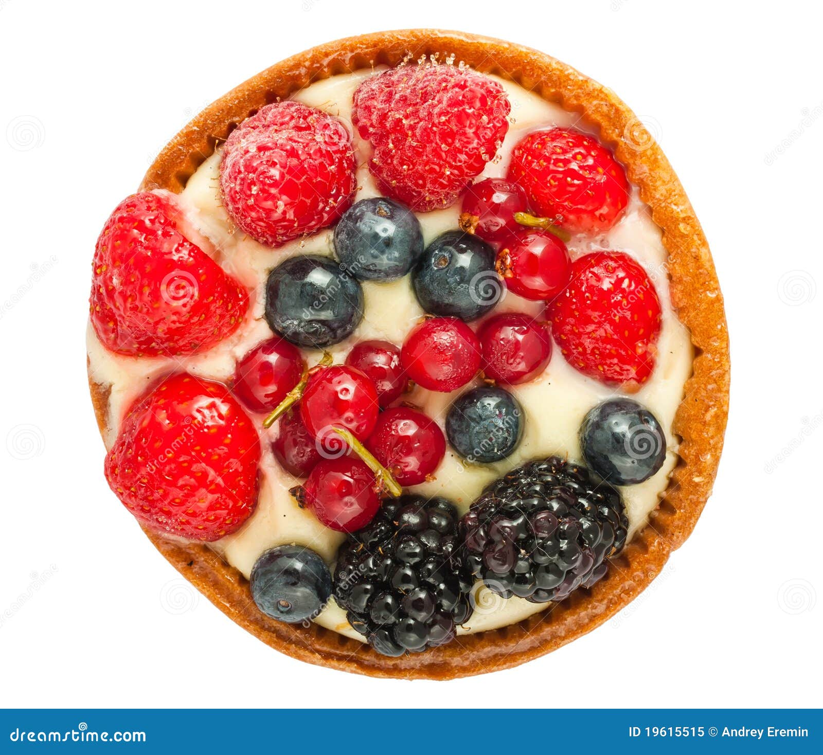 Cake with Fresh Berries Top View Stock Image - Image of delicacy, sauce ...