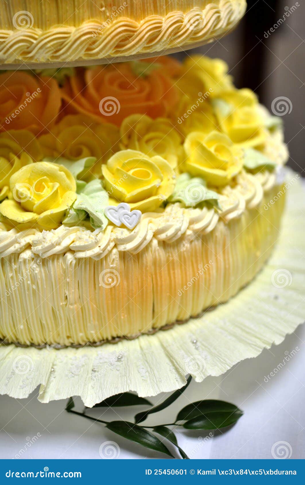 Cake with Frosting Roses stock image. Image of frosting - 25450601