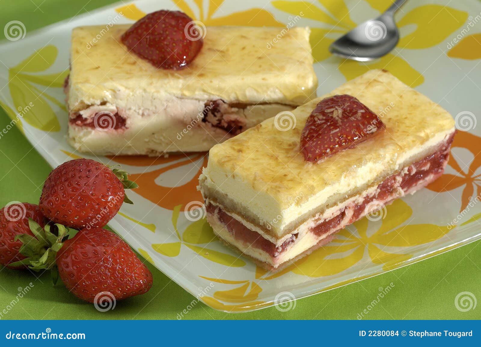 Cake with Fruit stock photo. Image of dessert, spoon, delightful - 2280084