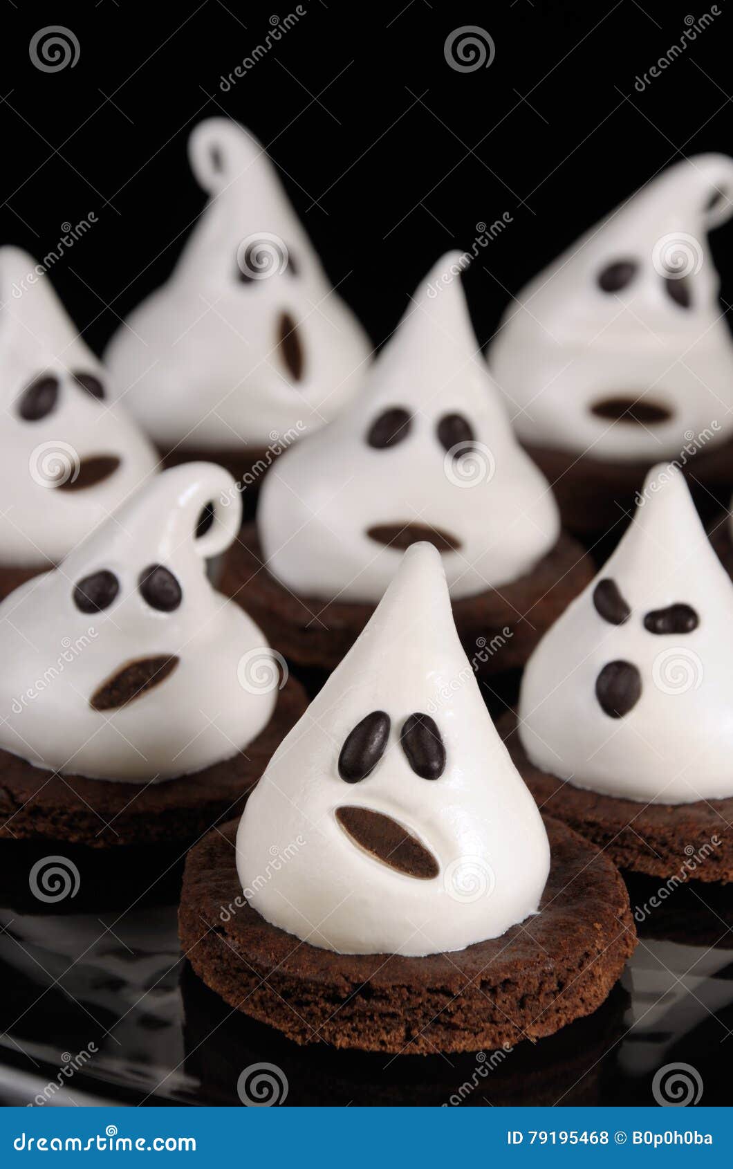 Cake ghosts for Halloween stock photo. Image of buffet - 79195468